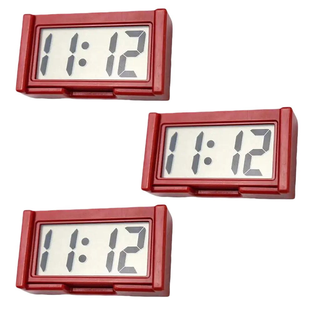 3X Blue/White/Black Digital Clock Small Digital Clock For Car Dashboard ...