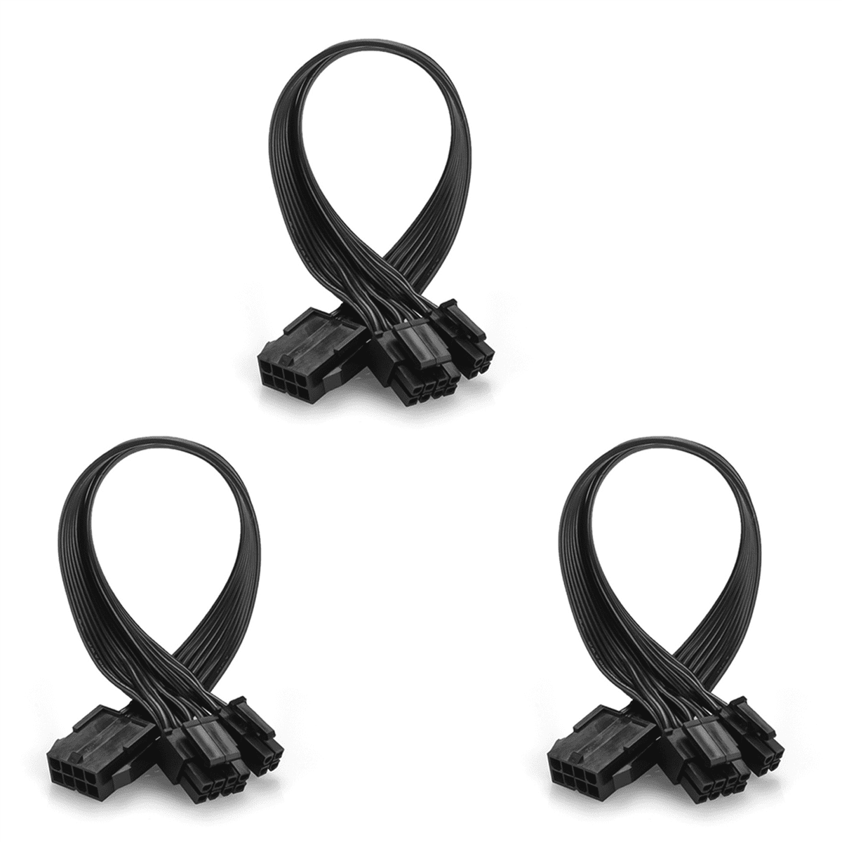 3X CPU 8 Pin Female to CPU ATX 8Pin + ATX 4 Pin Male Power Supply ...