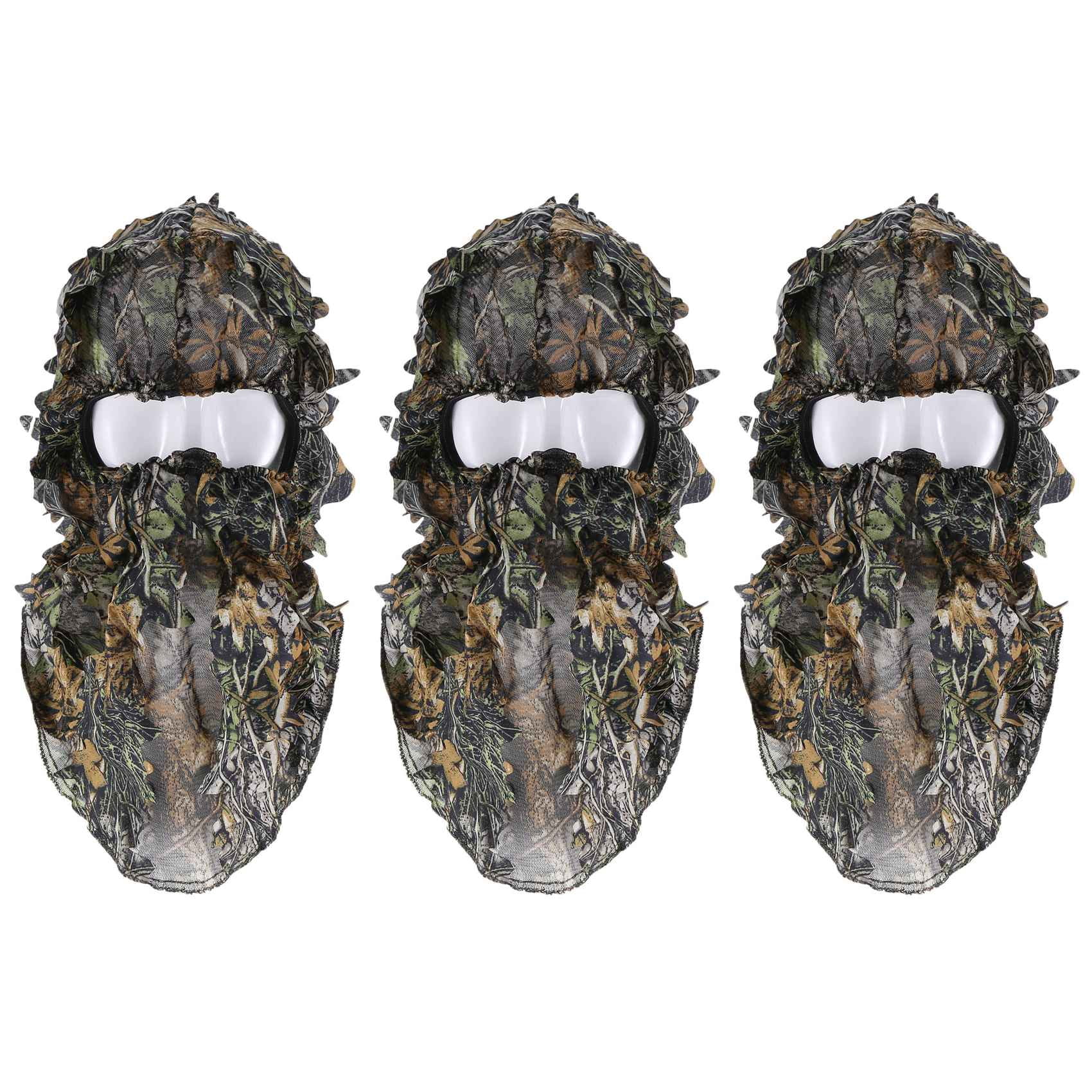 3X Camouflage Hunting 3D Face Mask Hood Outdoor Hunting Fishing ...