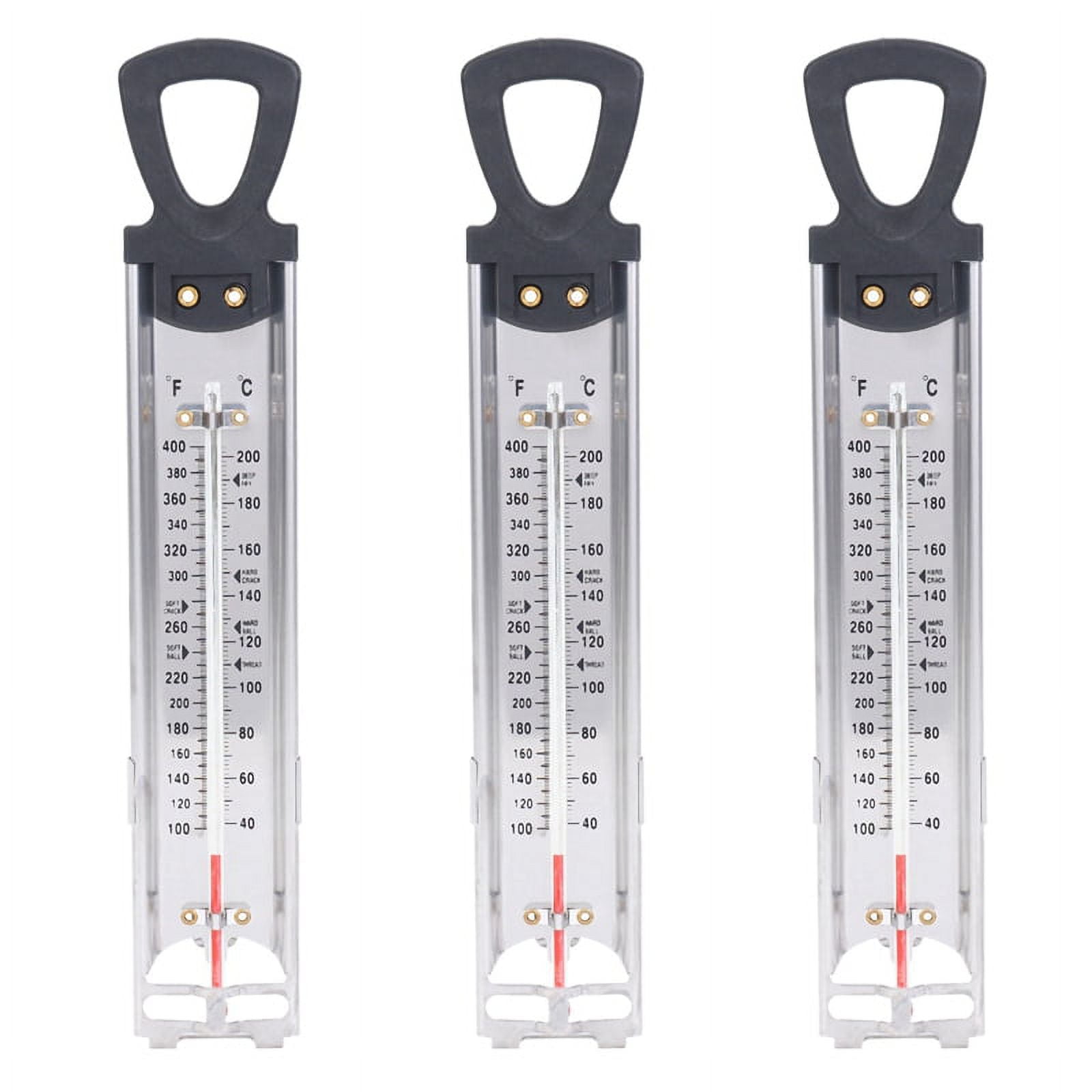 3X Candy/Jelly/Deep Fry Thermometer, Stainless Steel, with Pot Clip ...