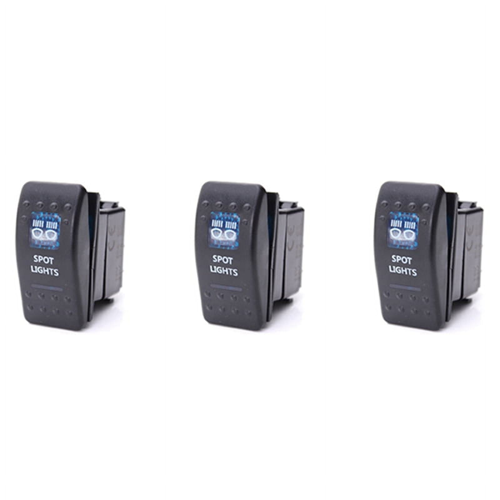 3X Car Boat Dual LED Back Light Rocker Switch SPST ON-OFF 12/24V 10A 3 ...