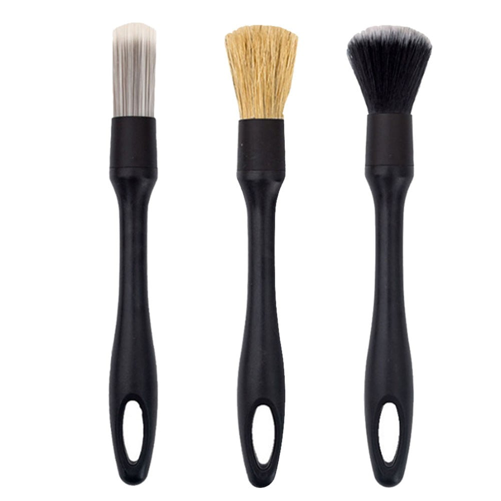 3x Car Dust Brush wash Set Detailing Wheel Brushes Cleaning Grills ...