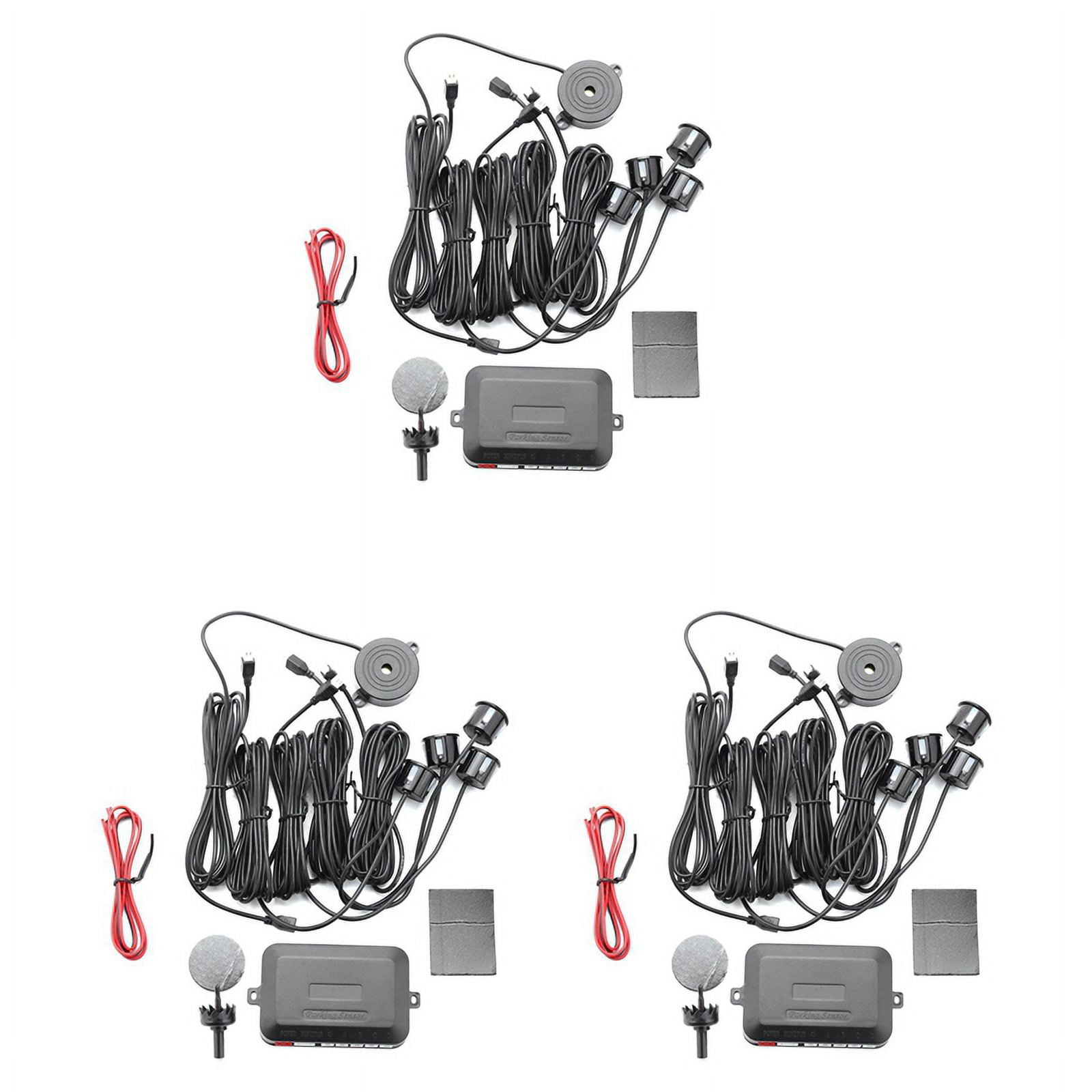 3X Car Parking Sensor Parktronic 4 Sensors 22 mm with Buzzer Reverse ...
