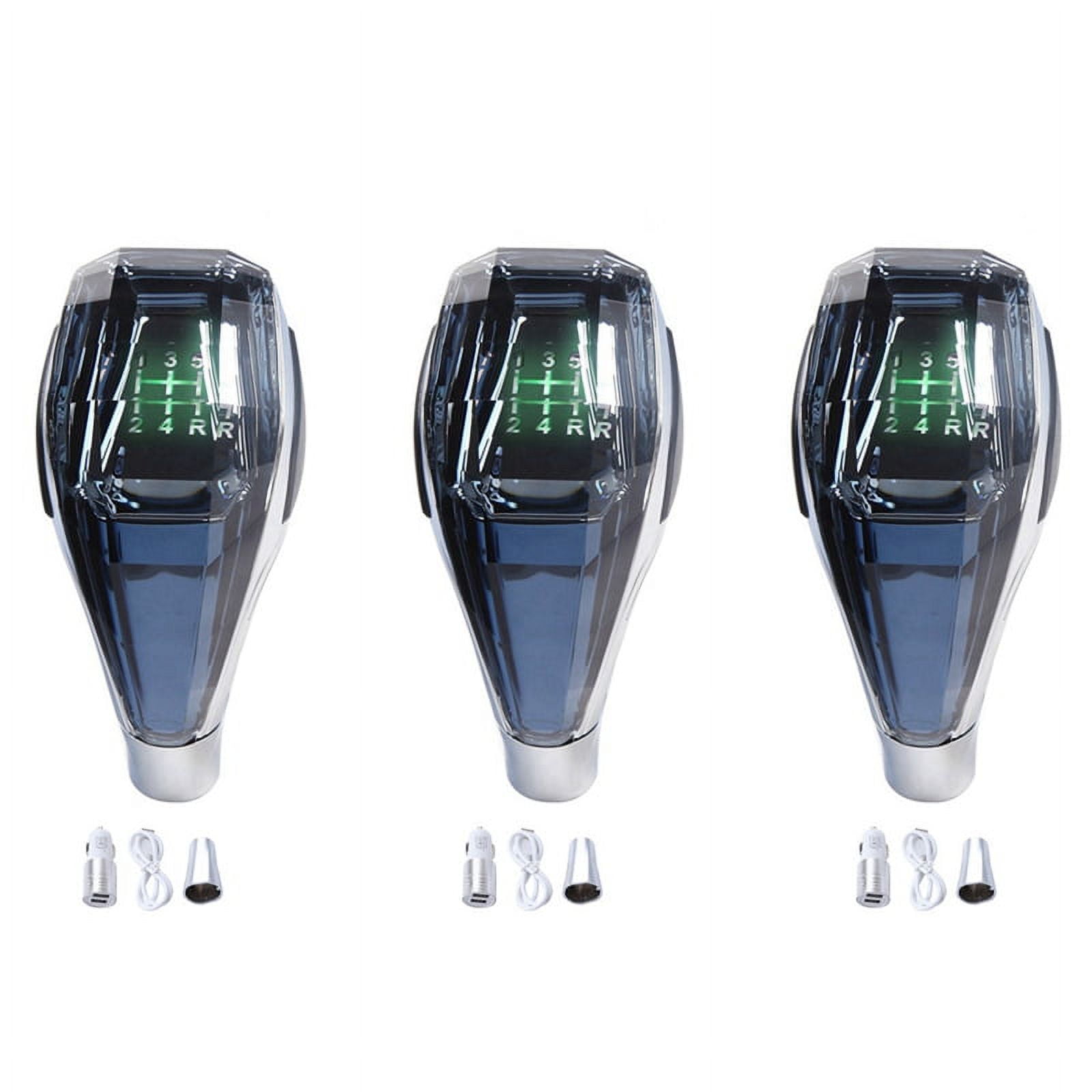 3X Car Universal LED Crystal Handles Manual Transmission Gear Shift ...