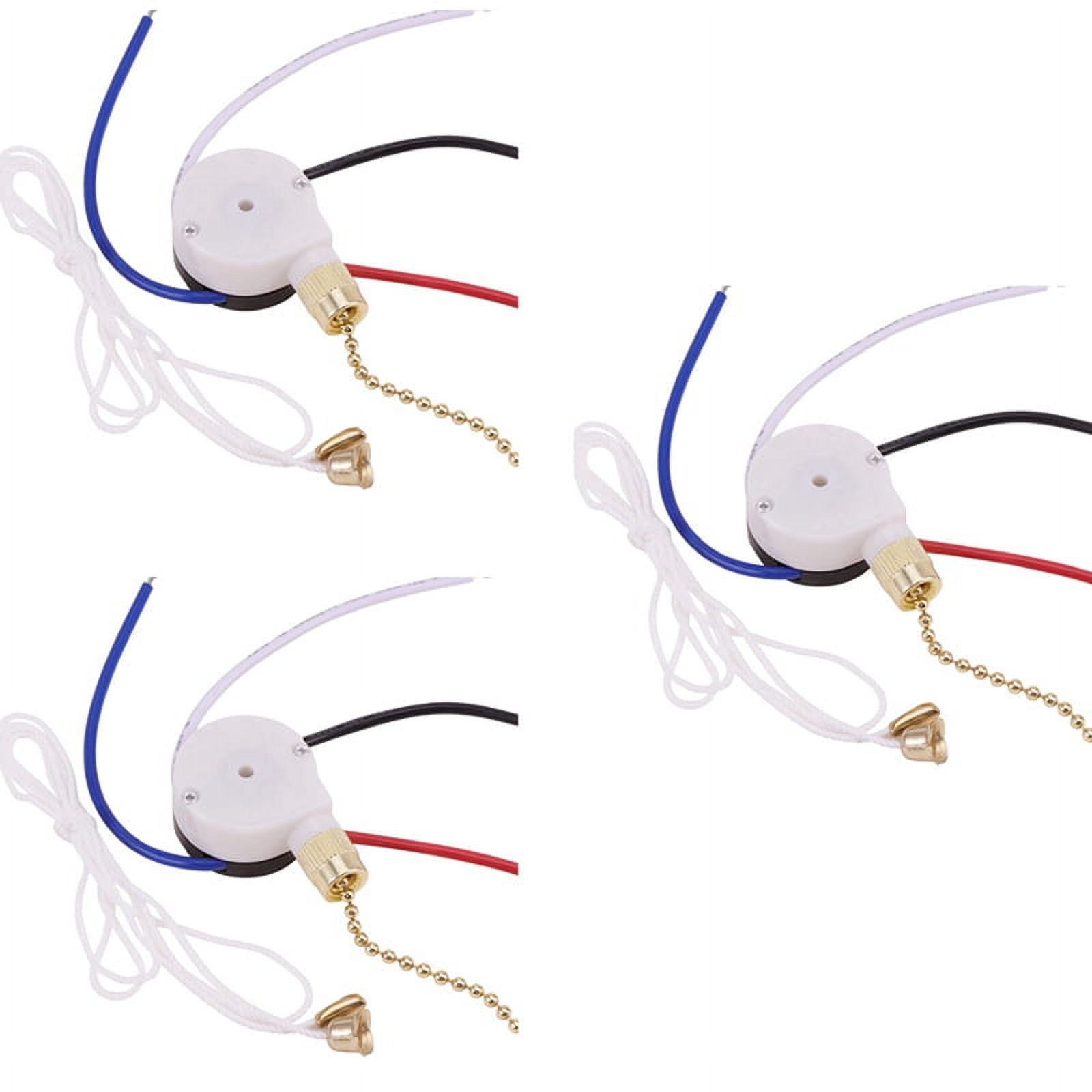 3X Ceiling Fan Switch Kit 3Speed 4 Wire, Fan Switch Zipper Speed ...