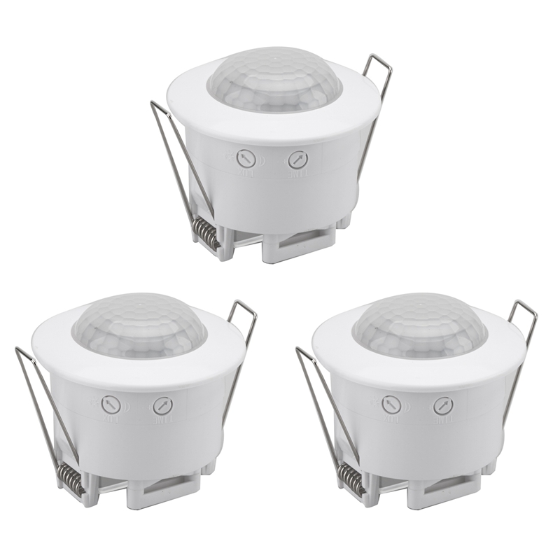 3X Ceiling Recessed PIR Motion Sensor Infrared Adjustable Detector for ...