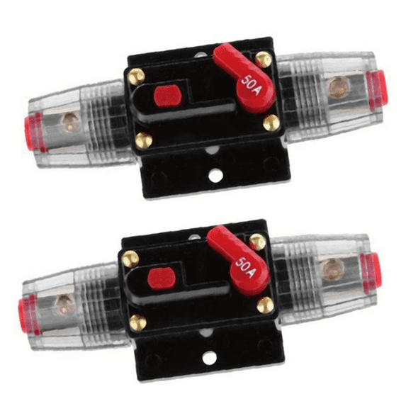 3X Circuit Breaker 12V-48V DC 50A Resettable Car Stereo Circuit Breaker ...