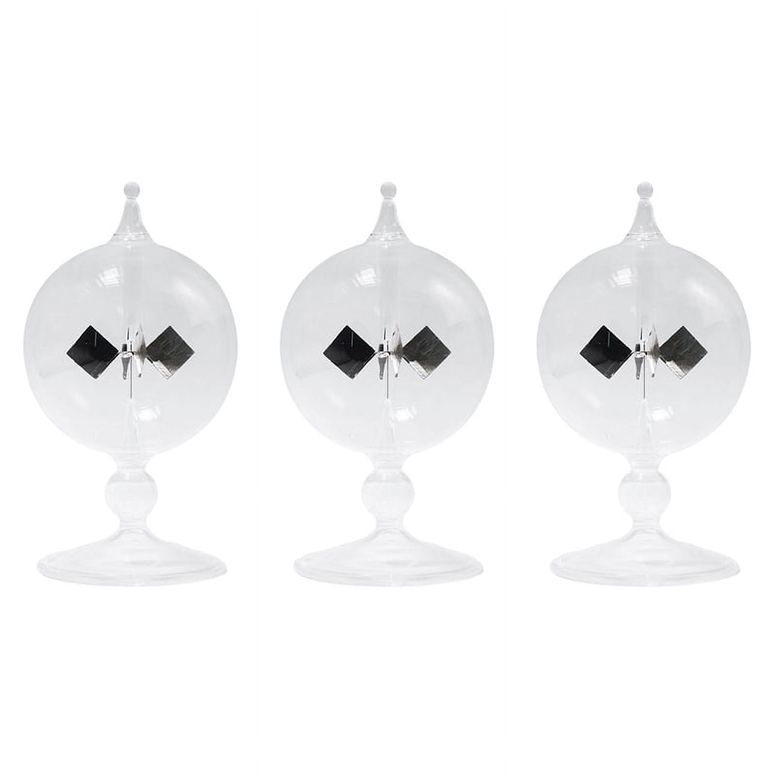 3X Clear Solar Power Radiometer Sun Light Energy Vanes Glass Radiometer ...
