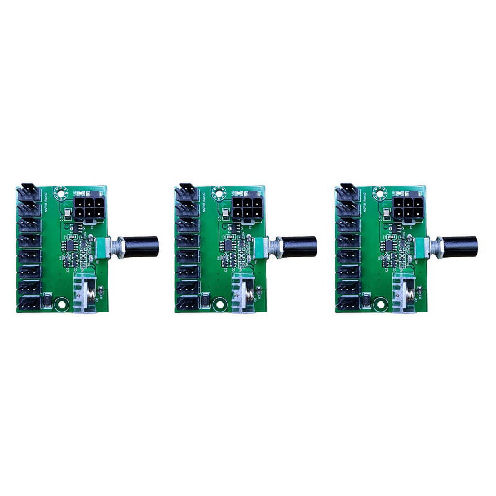 3X Computer Case 12V Miner Fan Speed Controller 8-Channel Fan Hub PWM ...