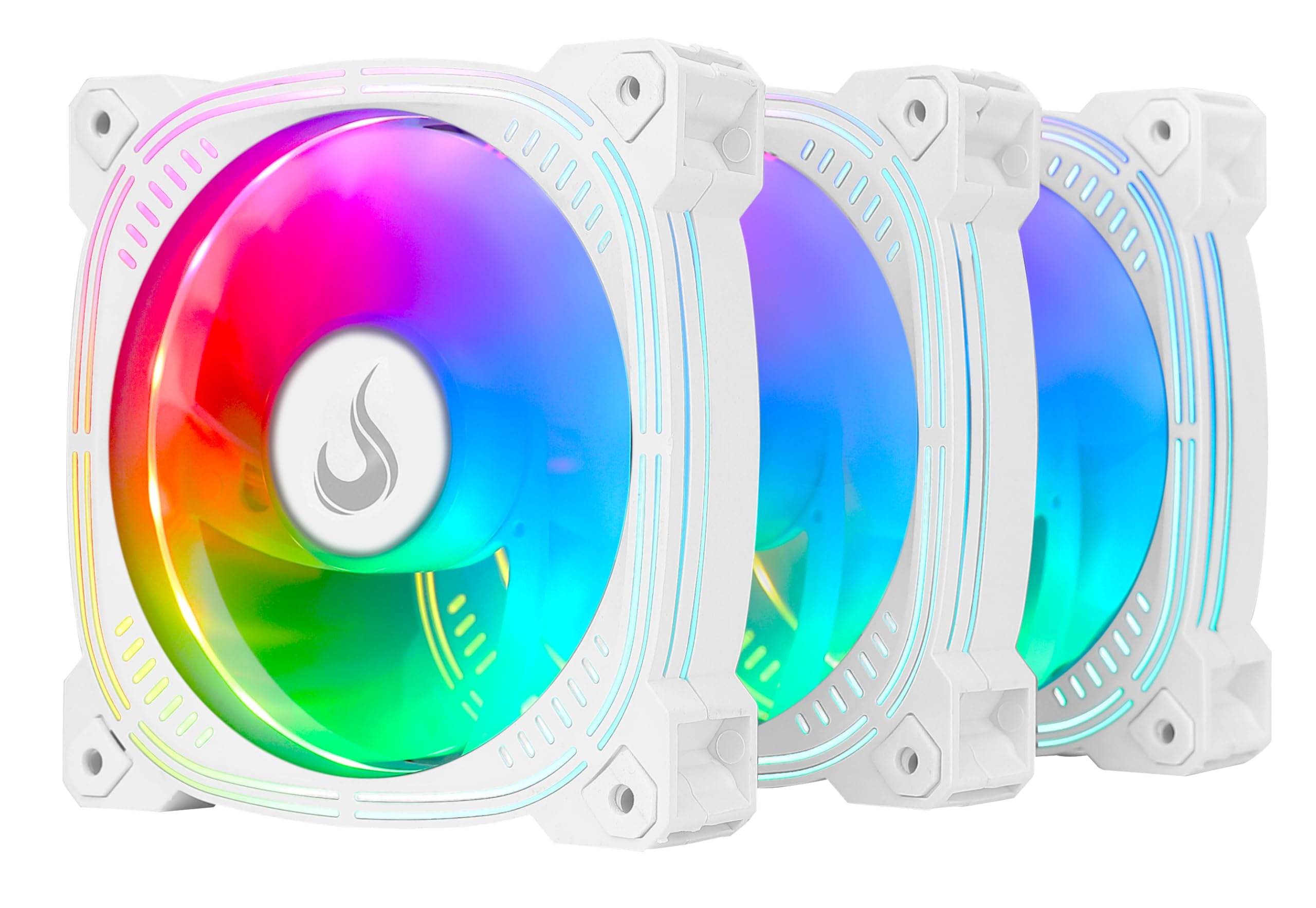 3X Computer Case Cooler RRF12 Fan - Rise Mode USA - Aura Frost Pro ...