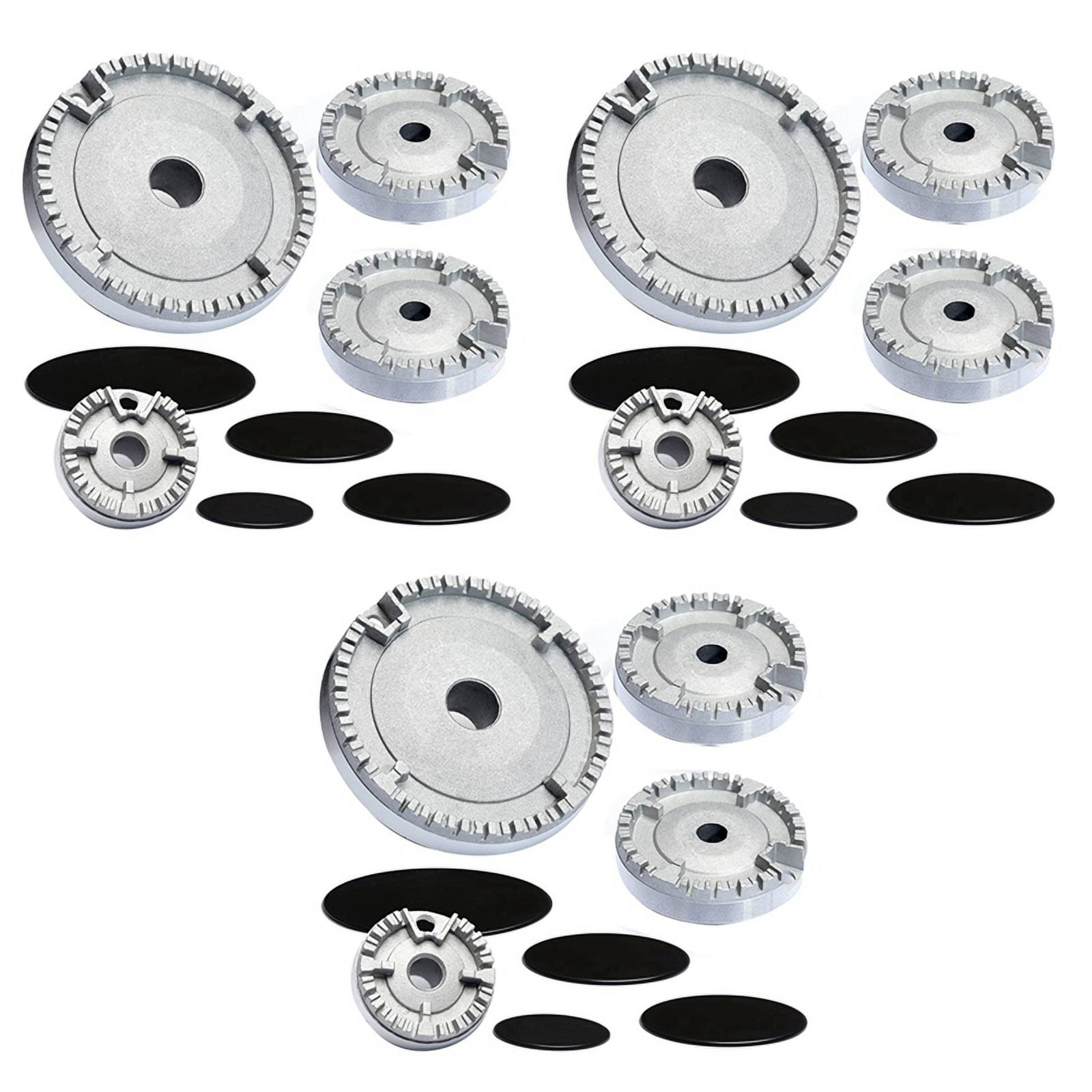 3X Cooker Hat Set Stove Lid Upgraded, Oven Hob Burner Crown Flame Cap ...