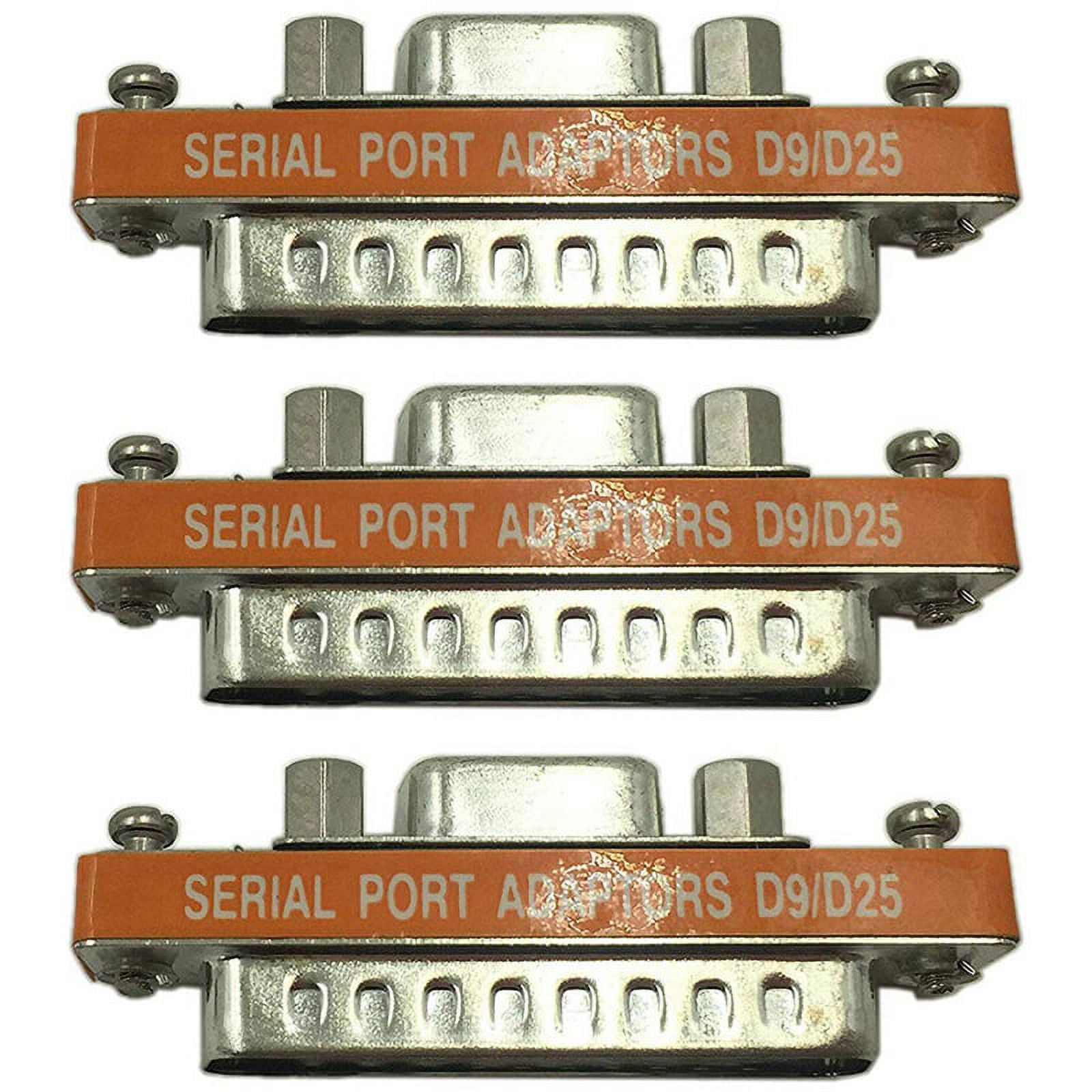 3X DB9 Female to DB25 Male Mini Serial Port Cable Adapter Gender ...
