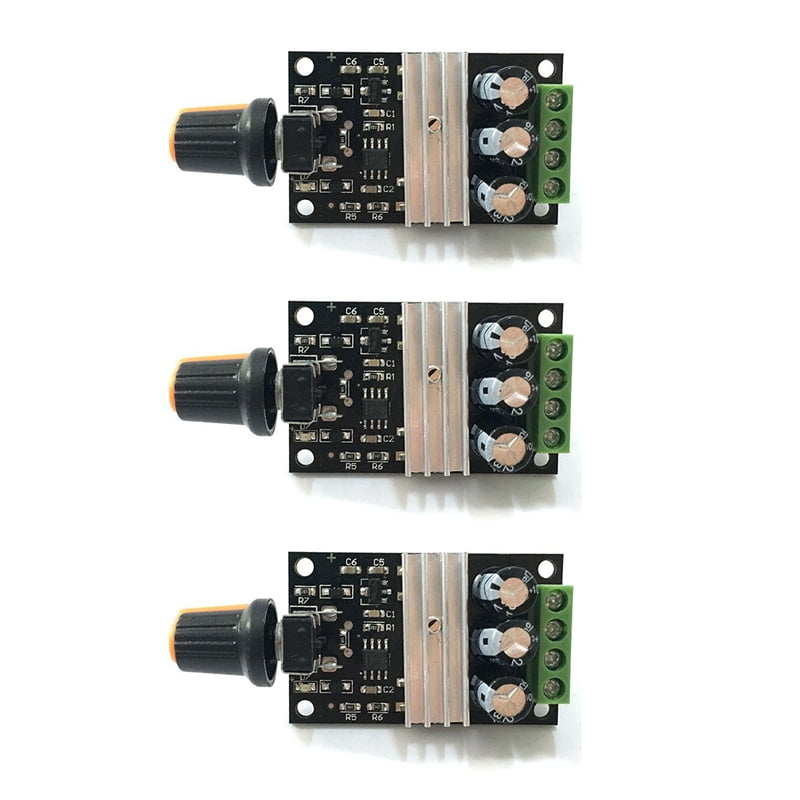 3X DC 6V 12V 24V 28VDC 3A 80W PWM Motor Speed Controller Regulator ...