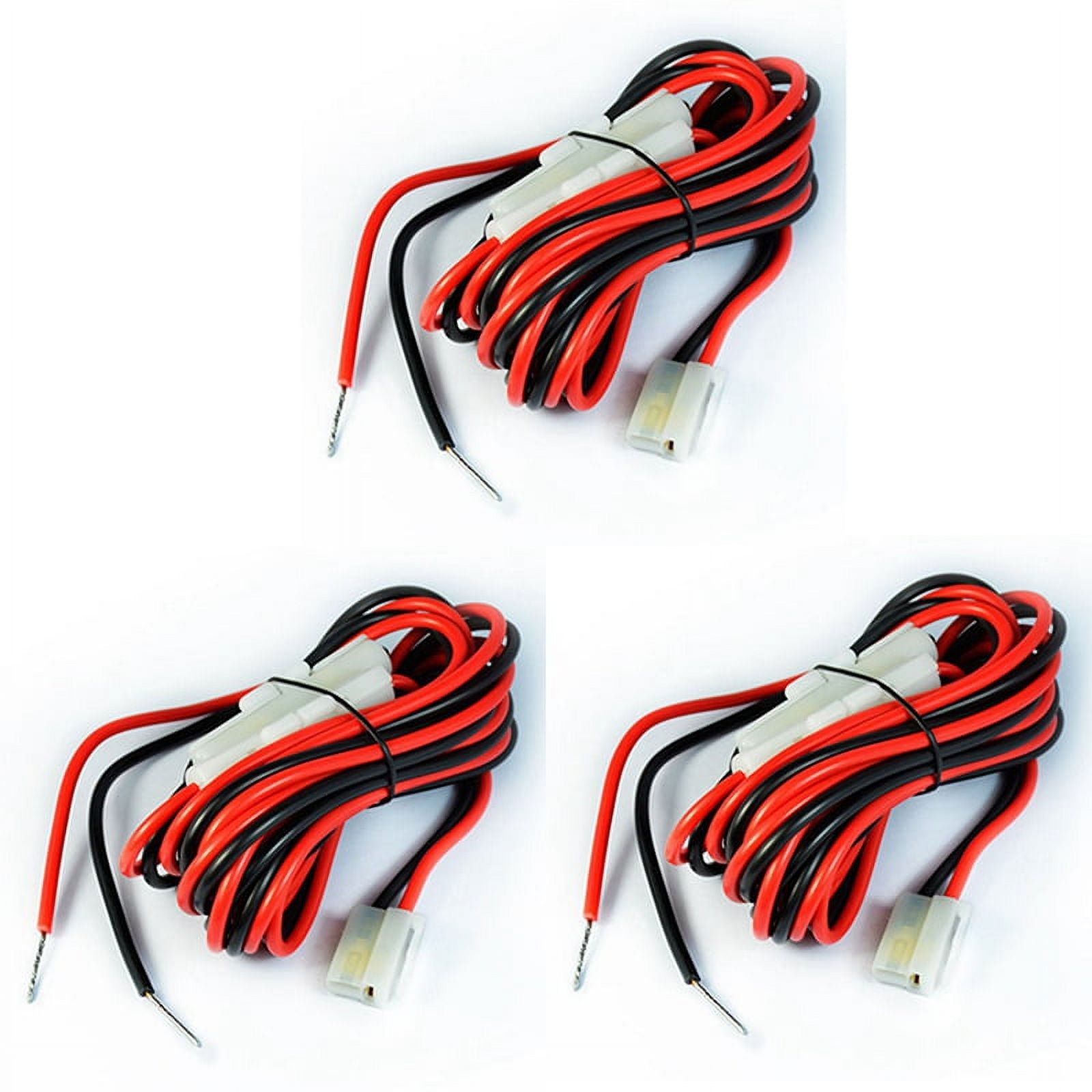 3X DC Power Cable Cord for Mobile Radio YAESU ICOM TK-760/768/8800 TM ...