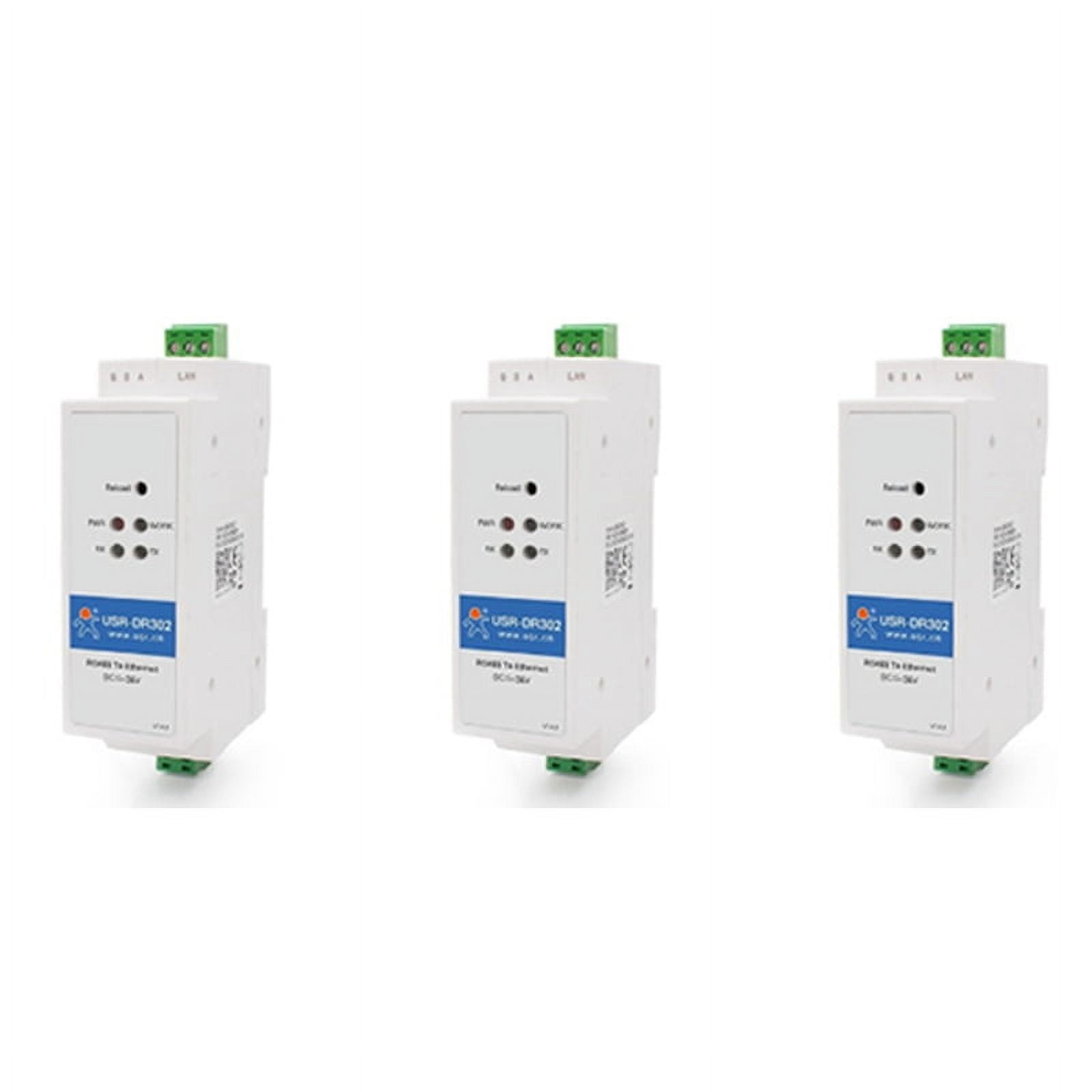 3X -DR302 Din Rail Serial RS485 to Ethernet TCP IP Server Module ...