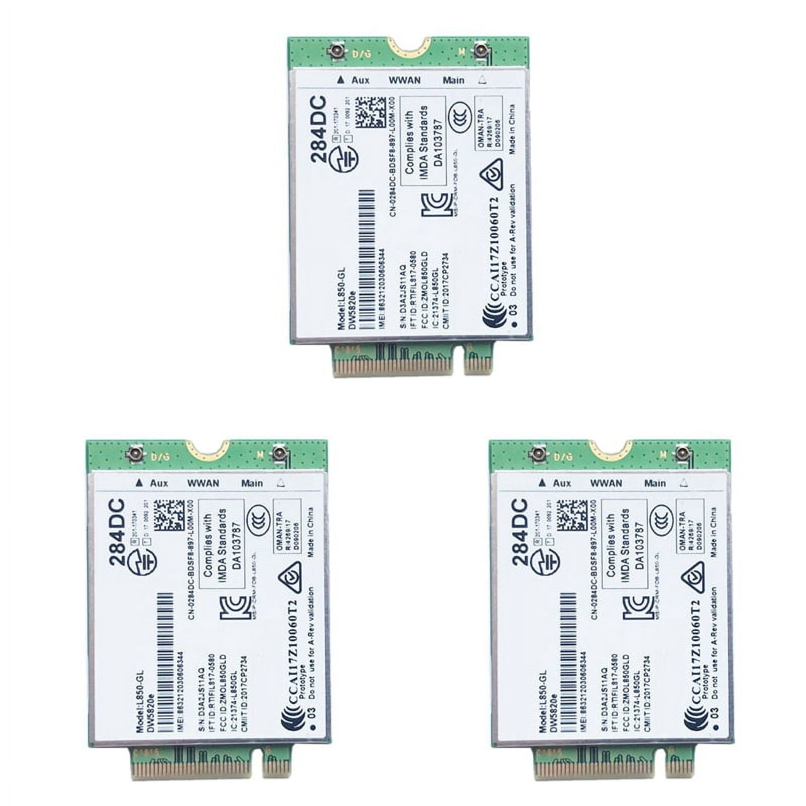 3X DW5820E L850- LTE 4G Card Module 0284DC 284DC for Laptop 3500 5400 ...