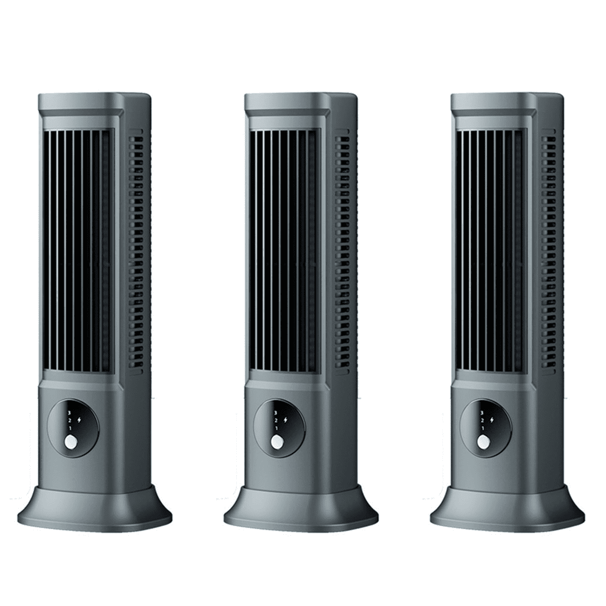 3X Desktop Bladeless Fan, USB Rechargeable Portable Air Conditioner 3 ...