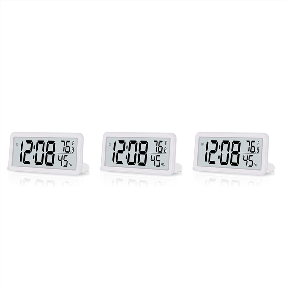 3X Digital Alarm Clock,Desk Clock,Battery Operated LCD Electronic Clock ...