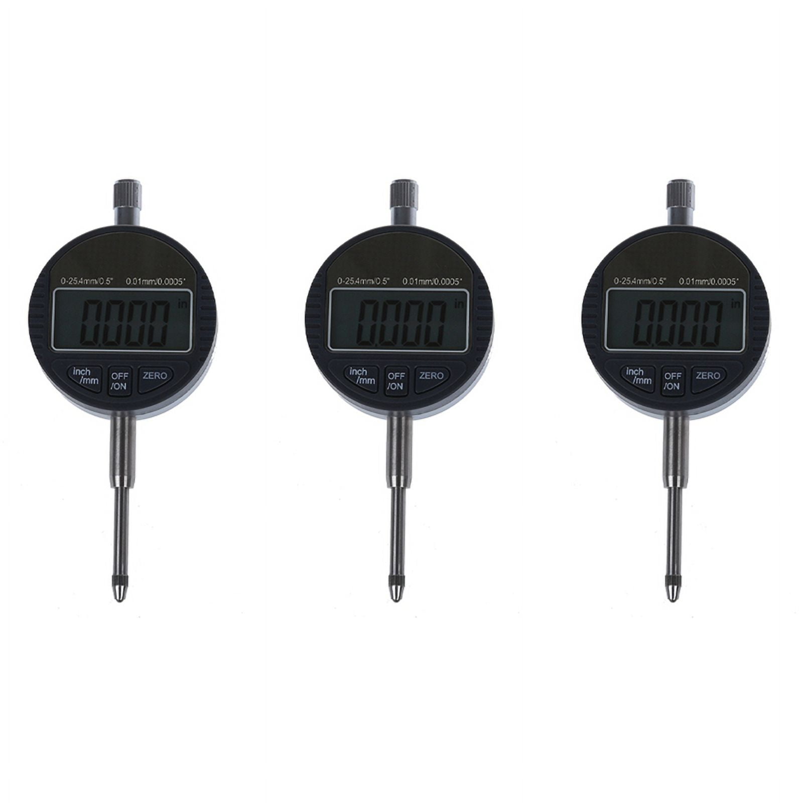 3X Digital Dial Indicator DTI 0.01mm/.0005 Inch Range 0-25.4mm/1 Inch ...