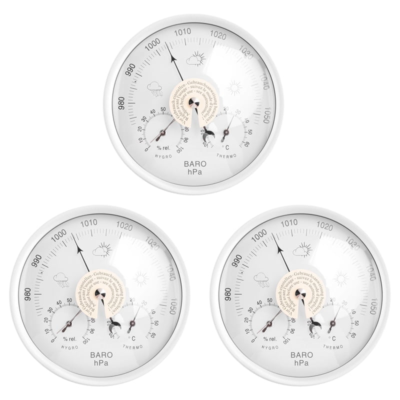 3X Digital Indoor Hygrometer 3 in 1 Wall Hanging Weather Thermometer ...