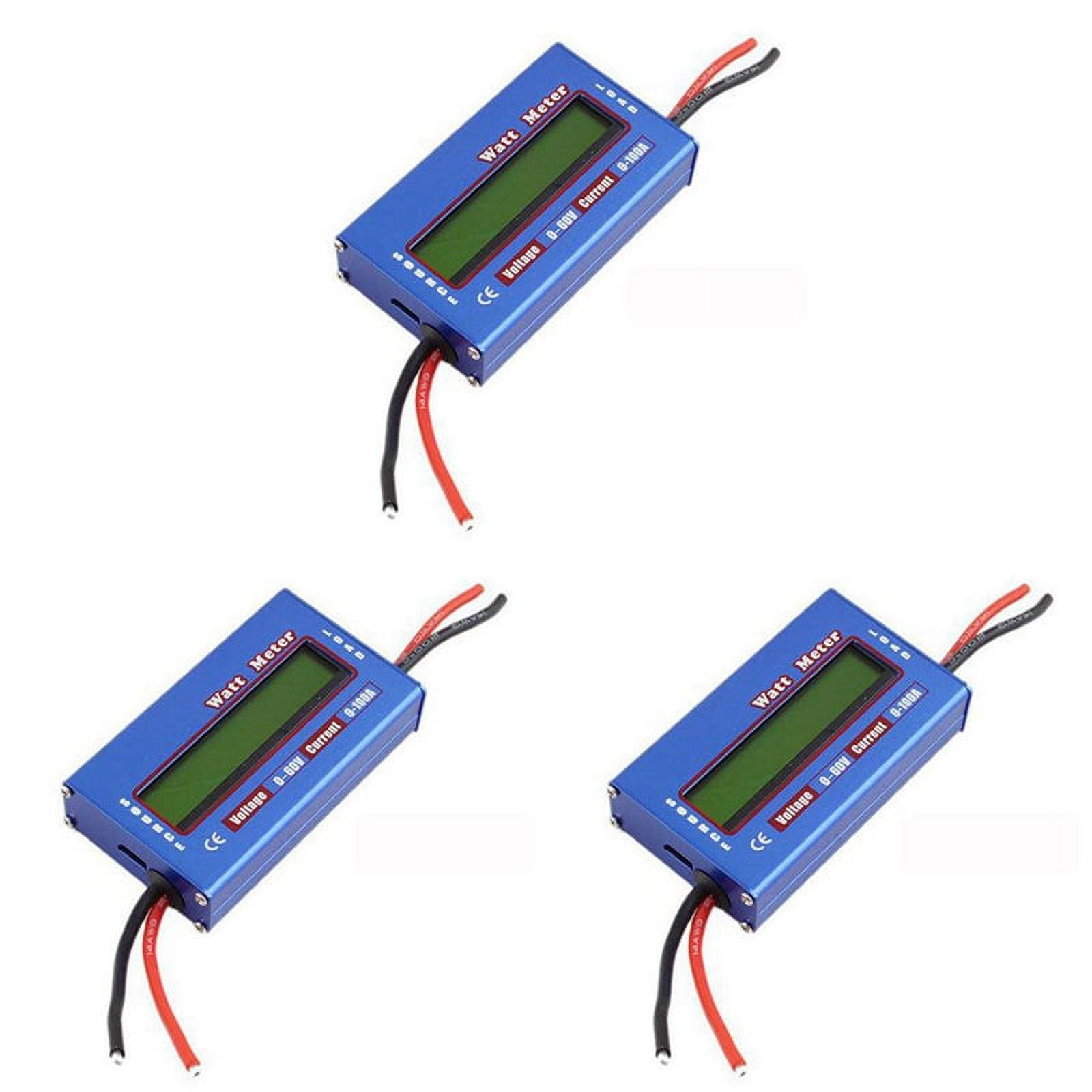 3X Digital Wattmeter Watt Meter Power Meter DC 60V 100A Balance Voltage ...