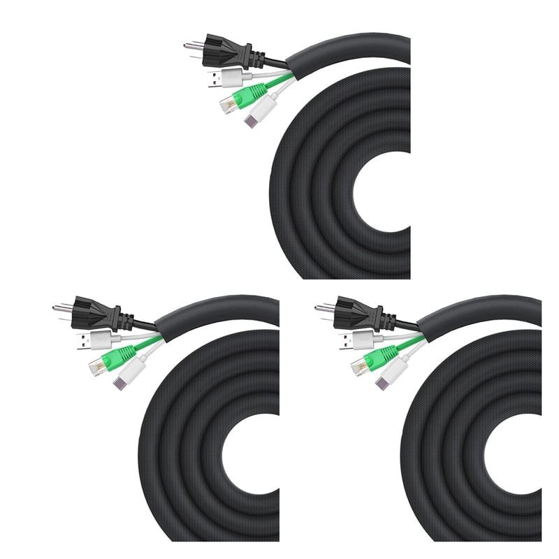 3X Dog and Cat Cord Protector 10ft ,Cable Sleeve for Easy Cord ...