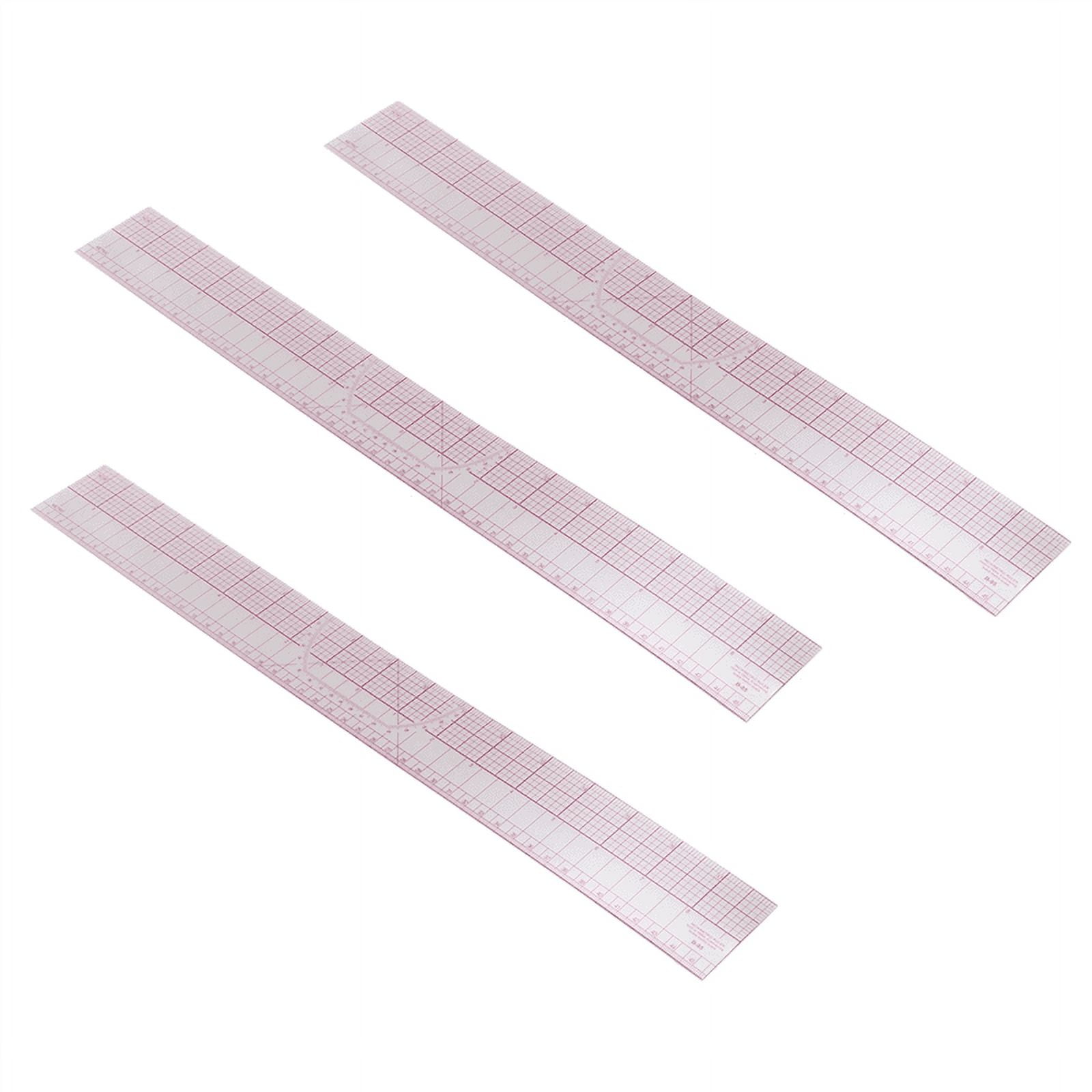 3X Drawing Tool Squares Angles Parallel Line Soft Plastic Metric Ruler ...