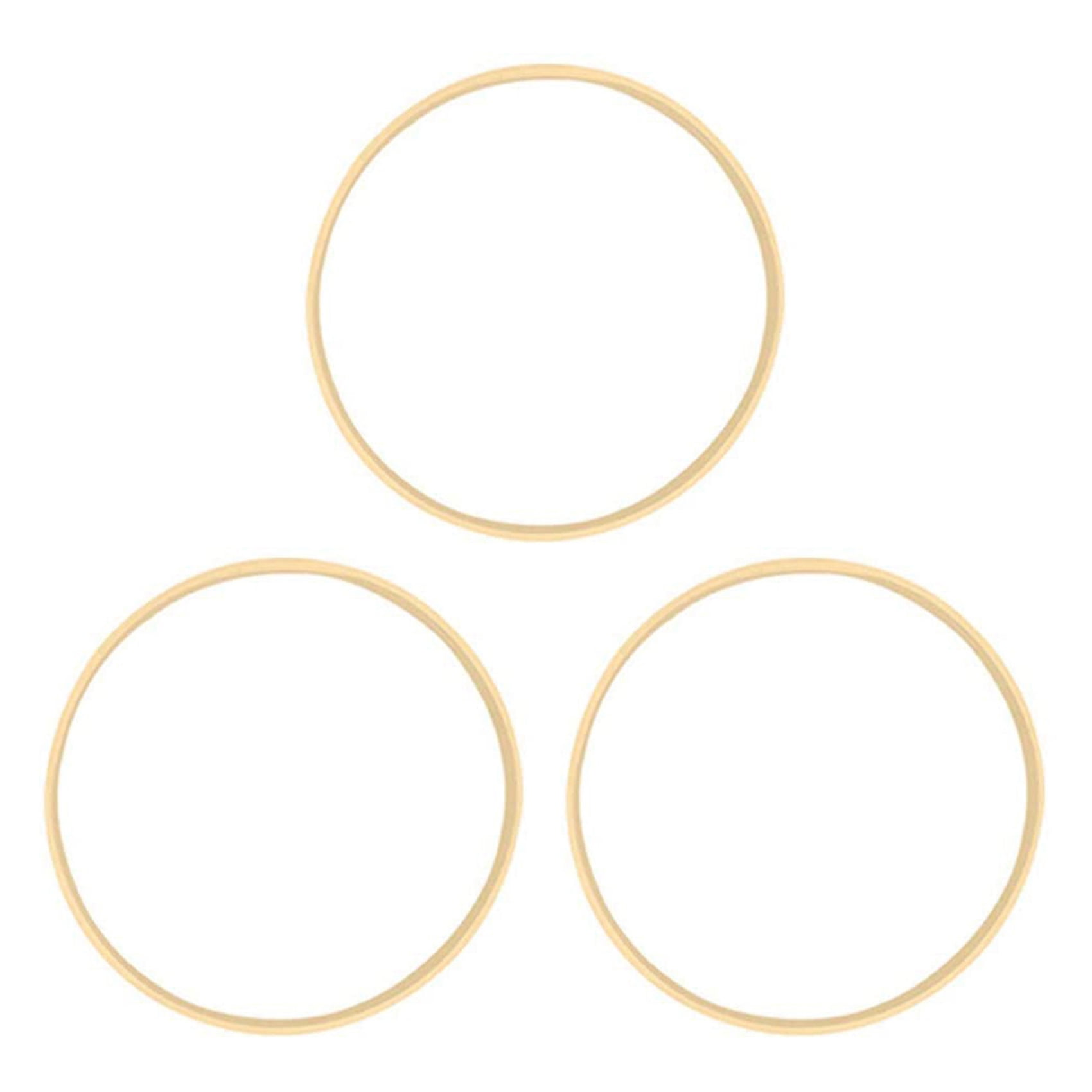 3X Dream Bamboo Rings,Wooden Circle Round Catcher DIY Hoop 15cm ...