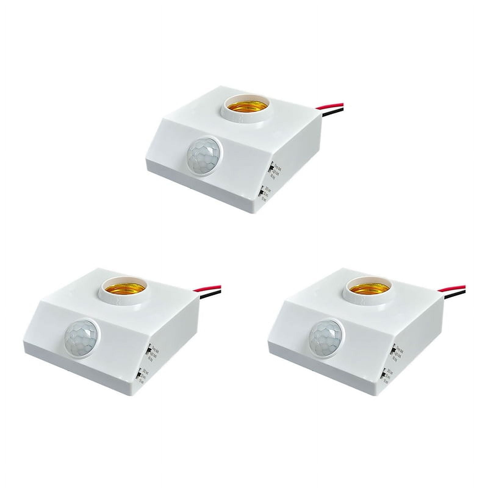 3X E27 LED Bulb Holder PIR Human Body Infrared Sensor Lamp Holder 220V ...