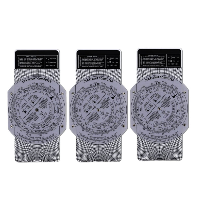 3X E6B Flight Computer Aviation Plotter Circular Slide Rule Used in ...