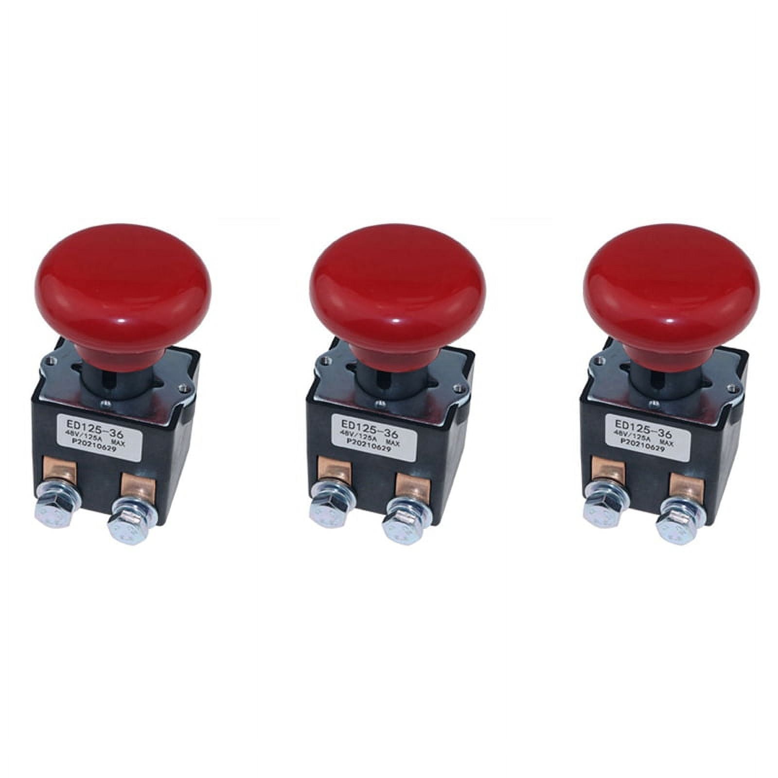 3X ED125-36 48V 125A Emergency Disconnect Stop Switch for EZ30 E30 D40 ...