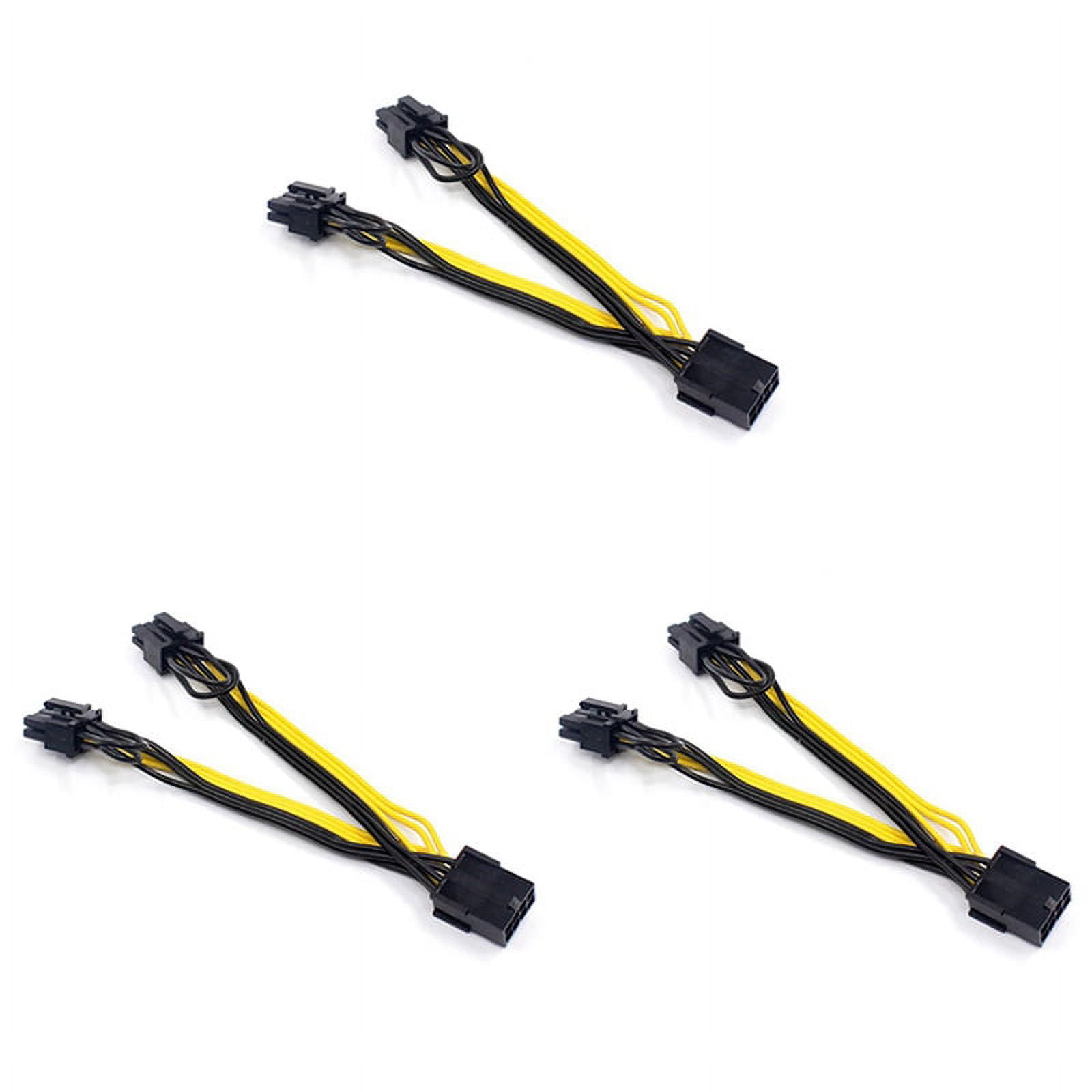 3X EPS CPU 8Pin to 2-Port PCIe 8Pin Dual PCI-E 6+2Pin Y Splitter Miner ...