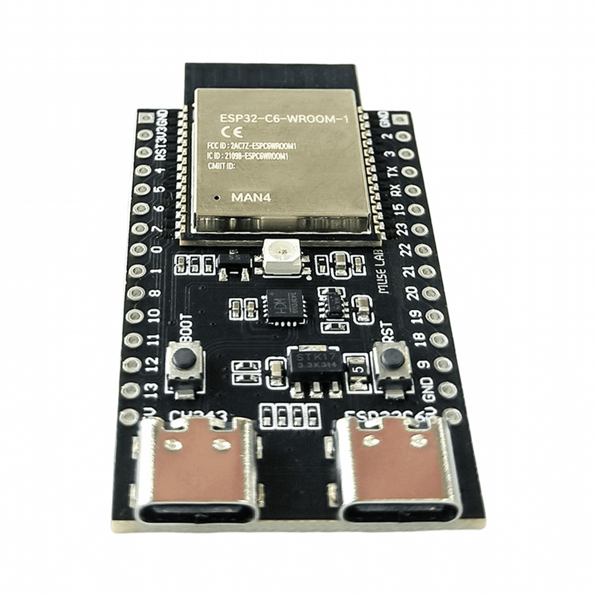 3X ESP32-C6-DevKitC-1-N4 ESP32-C6 Development Board Core Board RISC-V WiFi Module Type-C ...