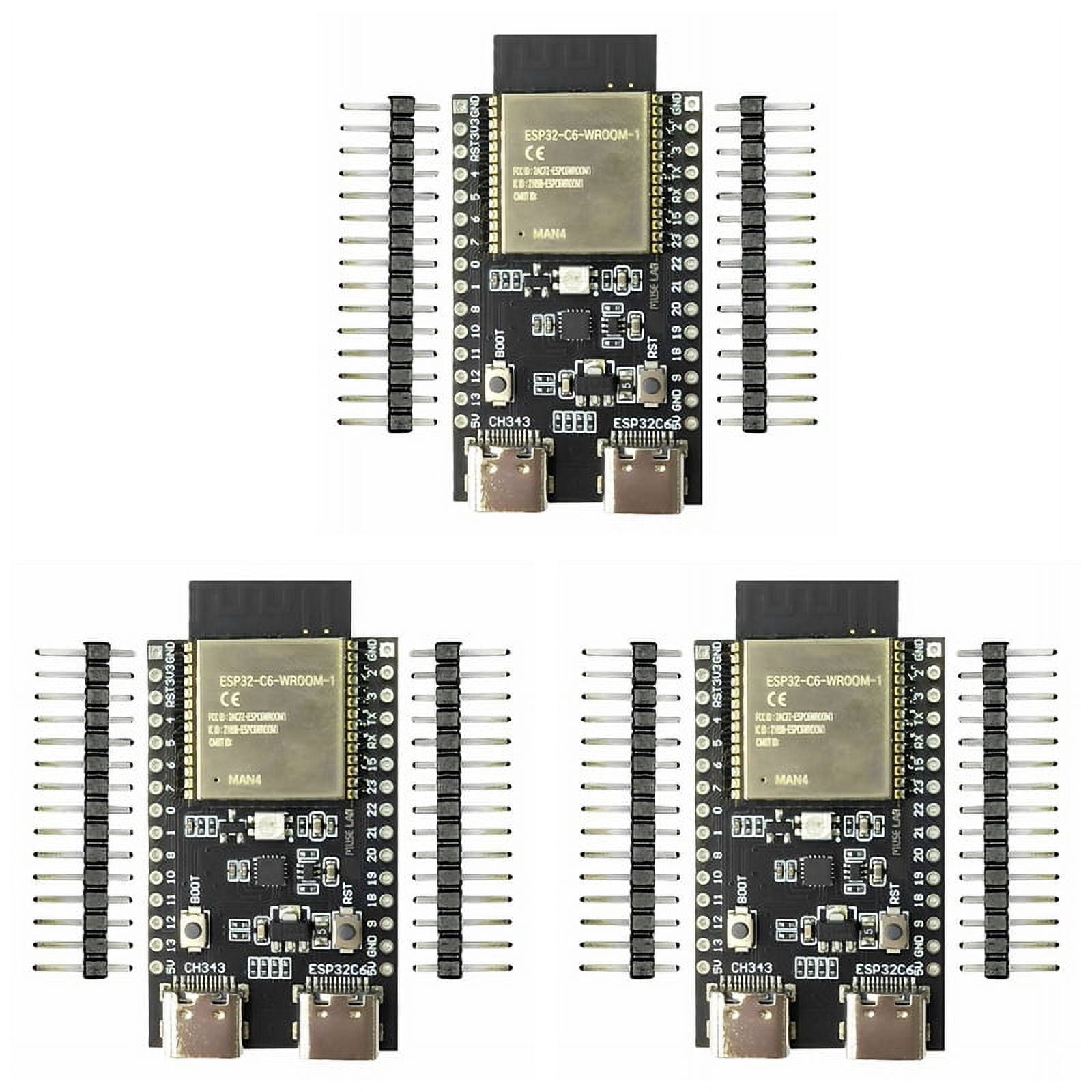 3X ESP32-C6-DevKitC-1-N4 ESP32-C6 Development Board Core Board RISC-V WiFi Module Type-C ...