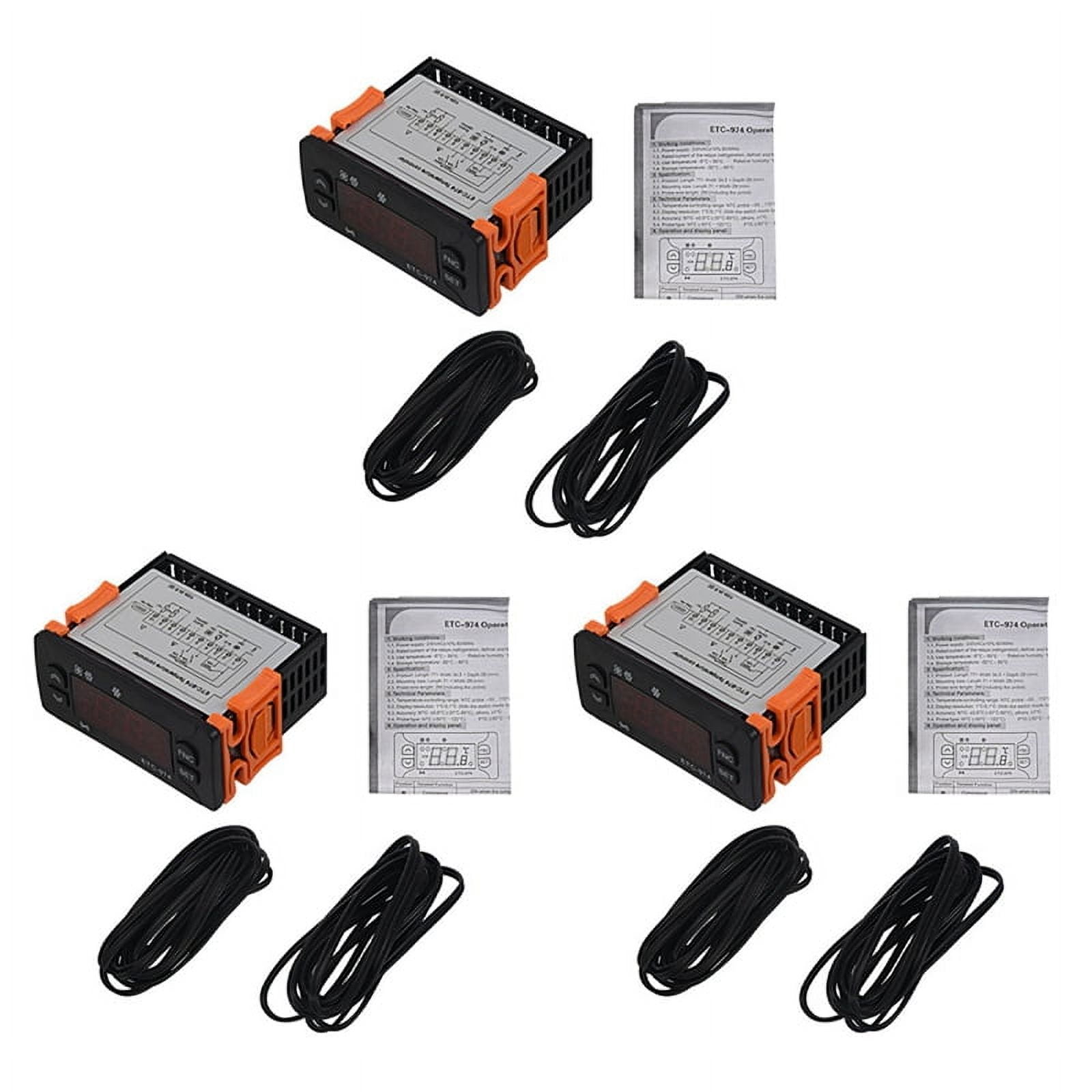 3X ETC-974 Mini Temperature Controller Refrigerator Thermostat ...