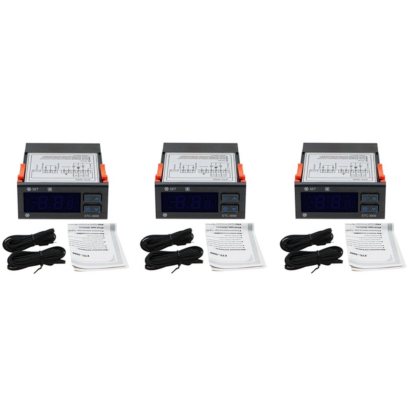 3X ETC3000 Mini Temperature Controller Refrigerator Thermostat ...