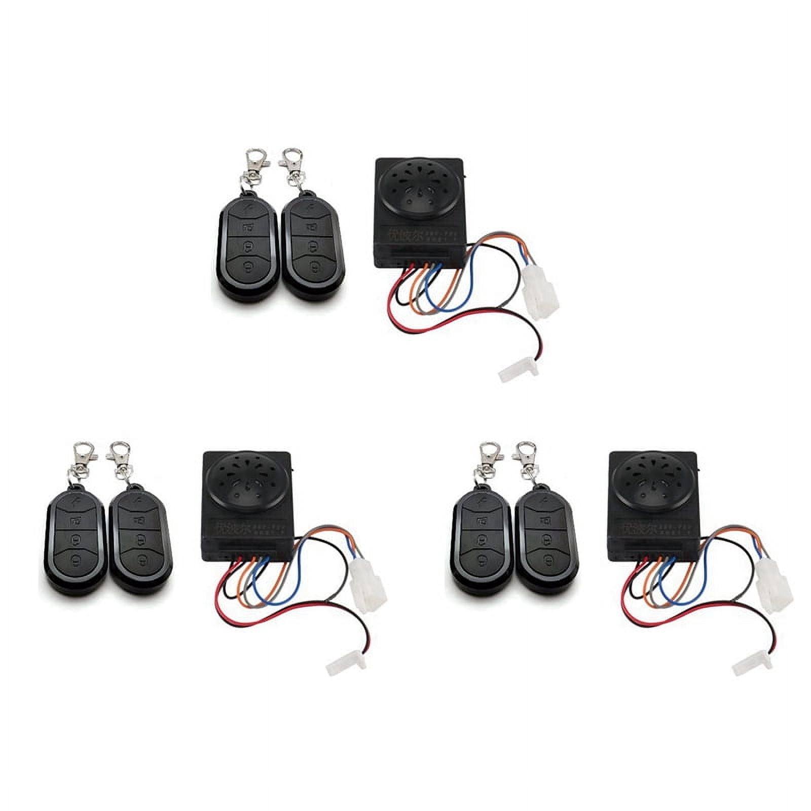 3X Ebike Alarm System Dual Remote Control 36V 48V 60V 72V for Electric ...