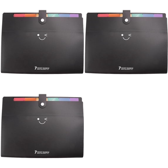 3X Expanding File Folders Letter Size 7 Pockets Accordion Document ...