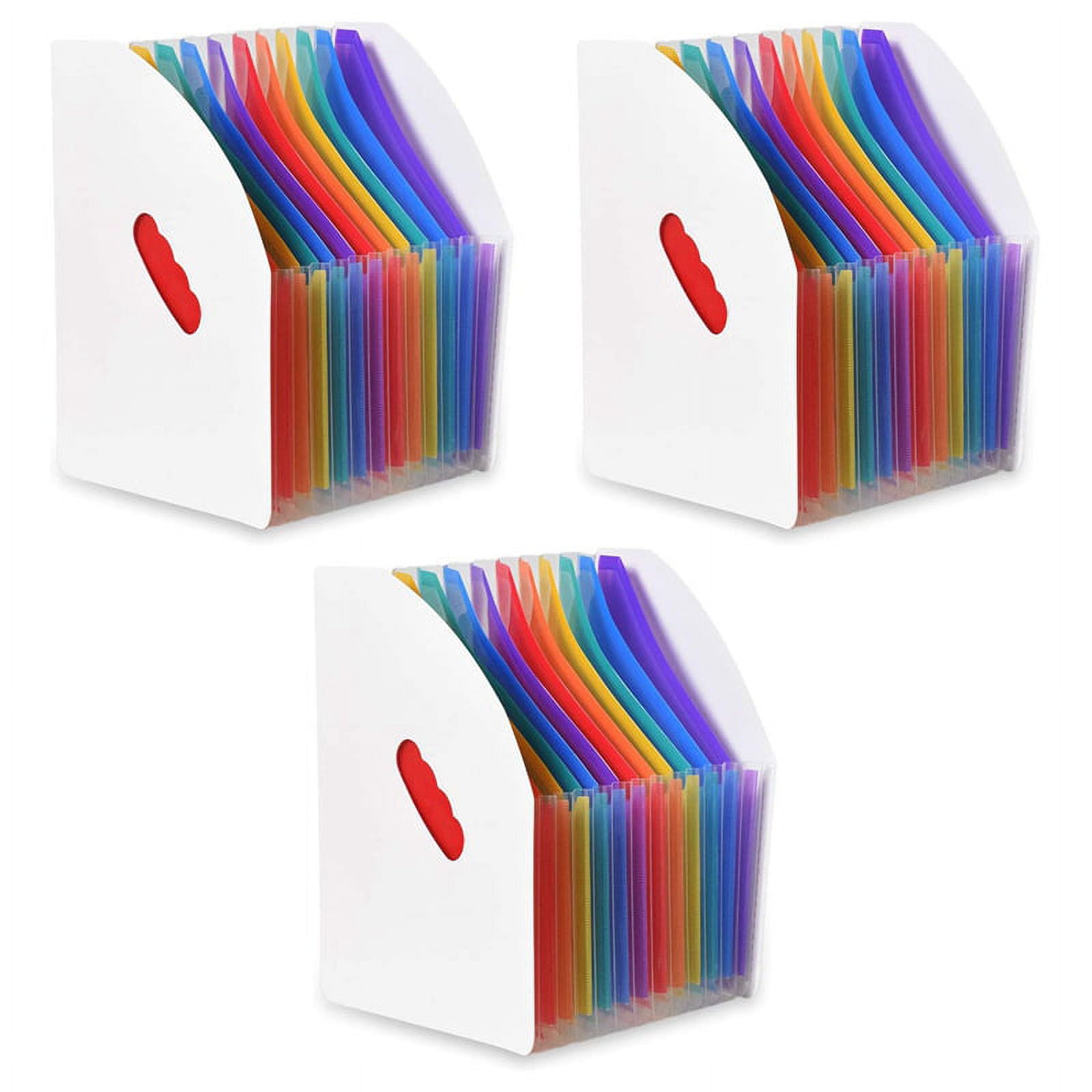 3X Expanding File Holder Folder Standing A4 Vertical File Organizer ...