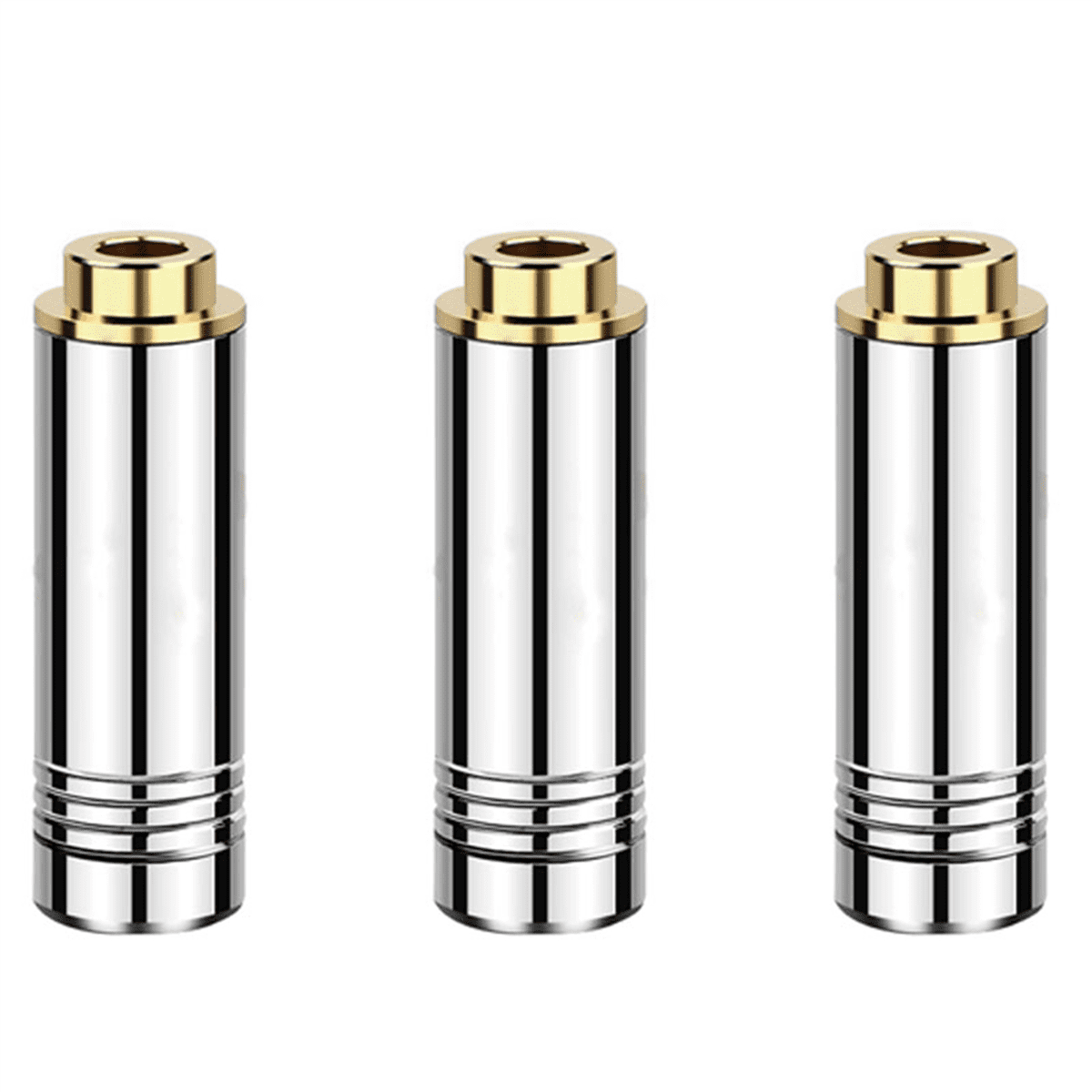 3X Female Audio Plug Balanced Stereo Earphone 4.4mm 5 Pole Metal ...