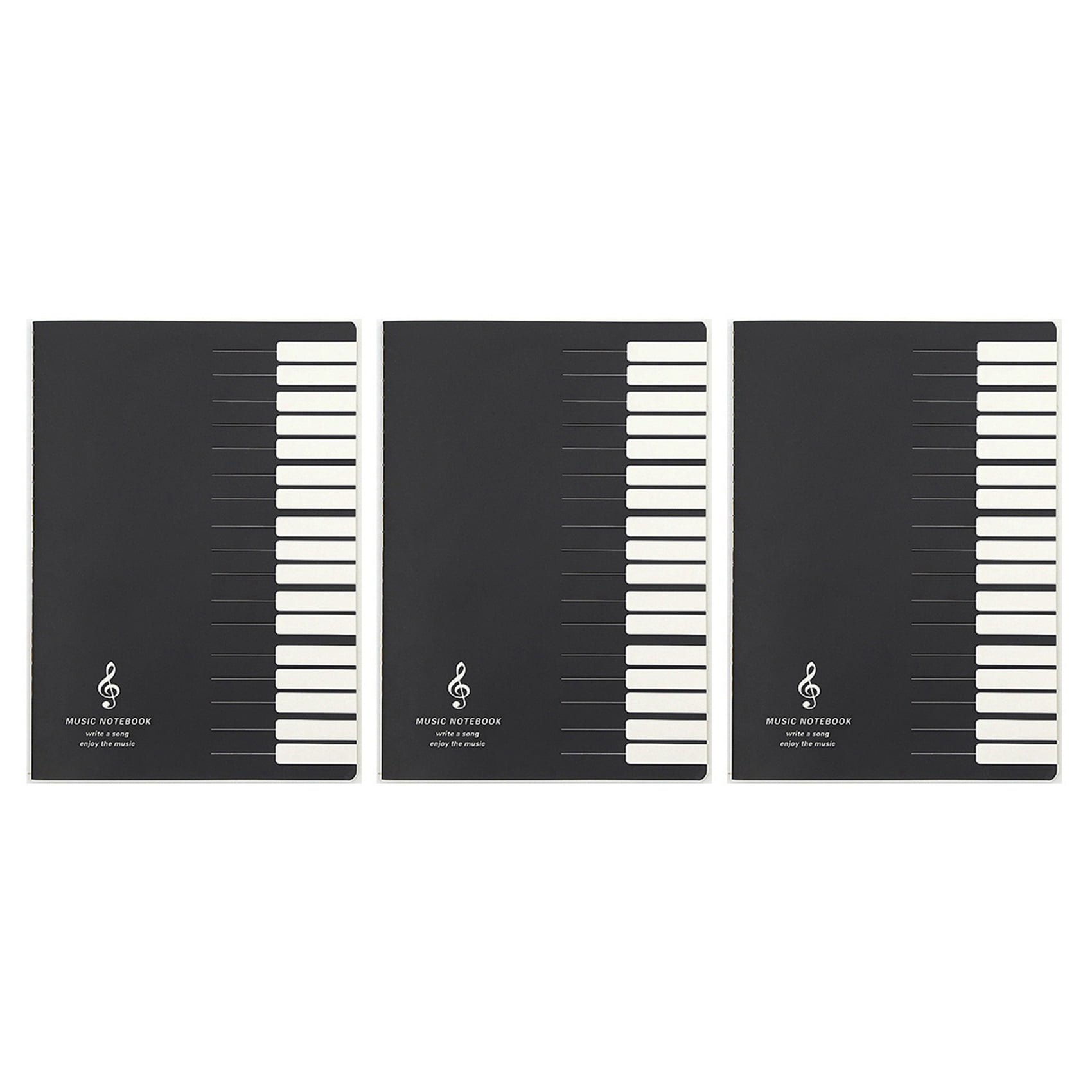 3X Five Lines Music Notes Notebook Music Tab Staff Stave Notebook ...