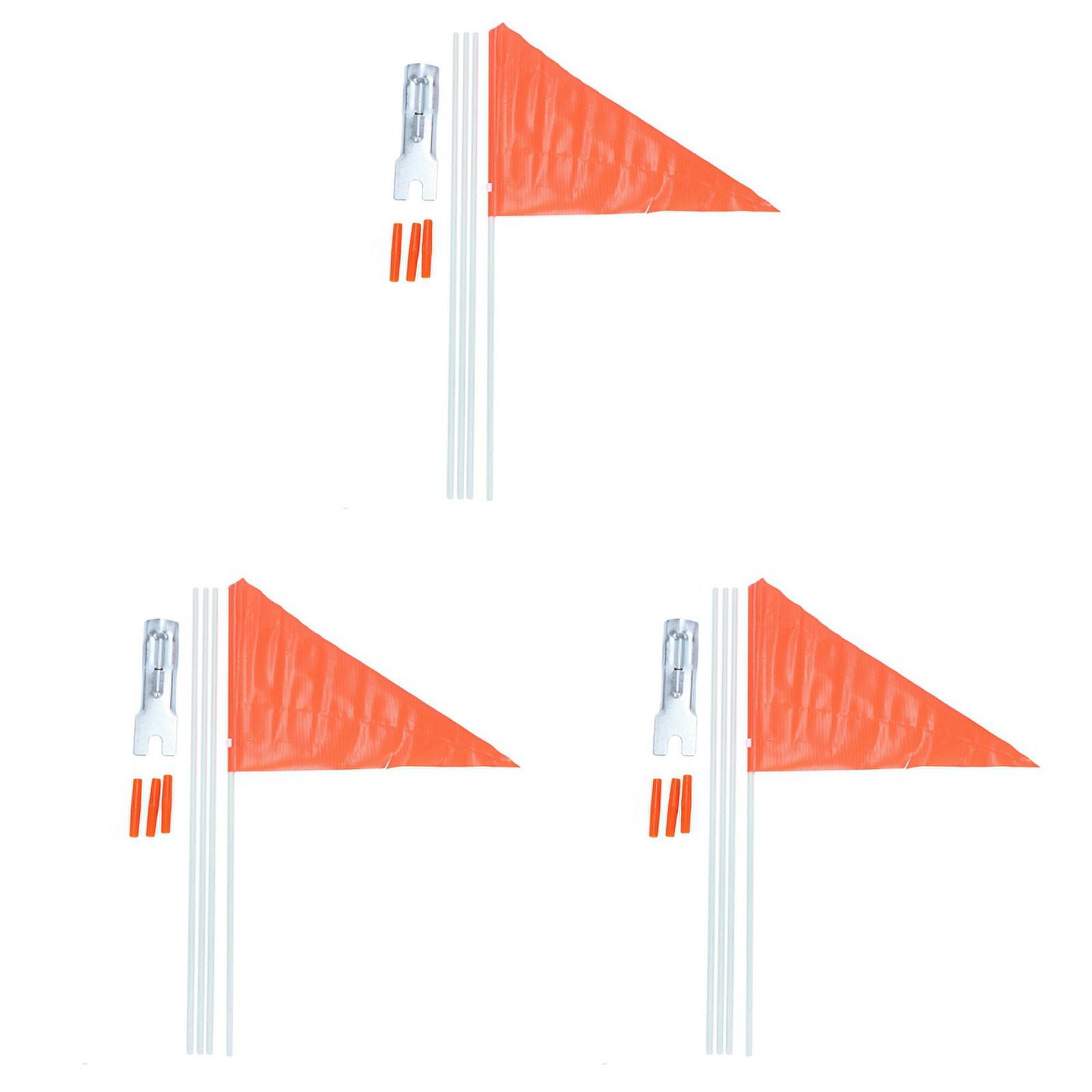 3X Flag with Pole,6 Foot Adjustable High Visibility Bike Flag, Brightly Colored Waterproof Flag ...