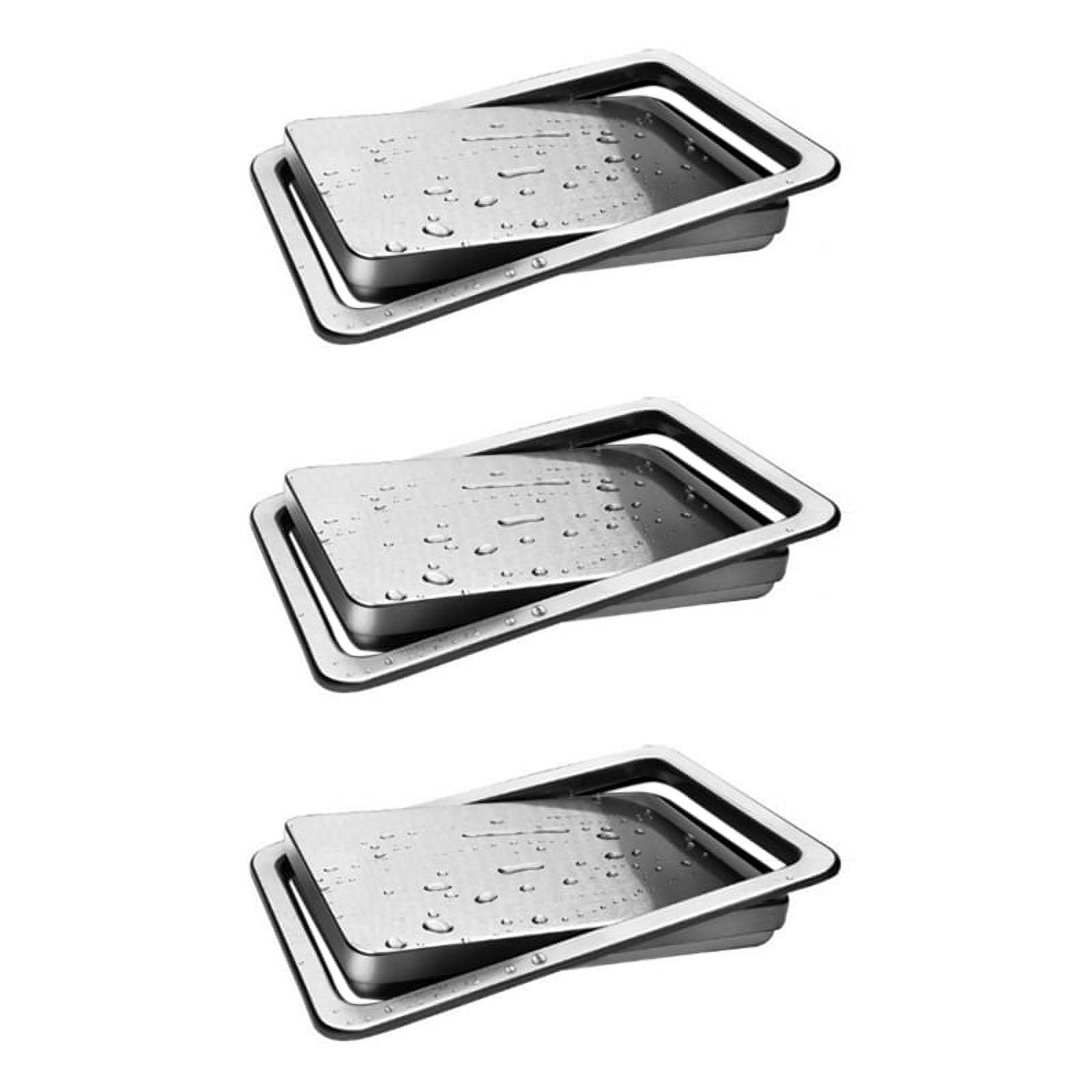 3X Flap Lid Trash Bin Cover Built-in for Kitchen Counter Top A ...