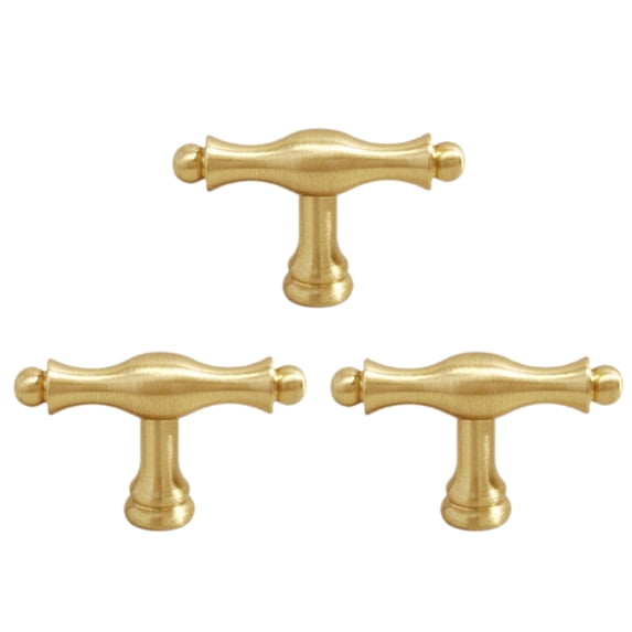 3X French Light Luxury Brass Drawer Handles Furniture Hardware Kitchen ...
