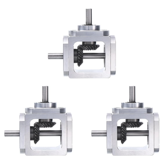3X Gear-Box 90 Degree Right Angle Bevel Gear-Box 1:1 Single Output ...