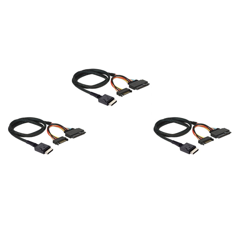 3X Gen 4 Oculink SFF-8611 4I to PCIe SFF-8639 U.2 NVMe with SATA 15P ...