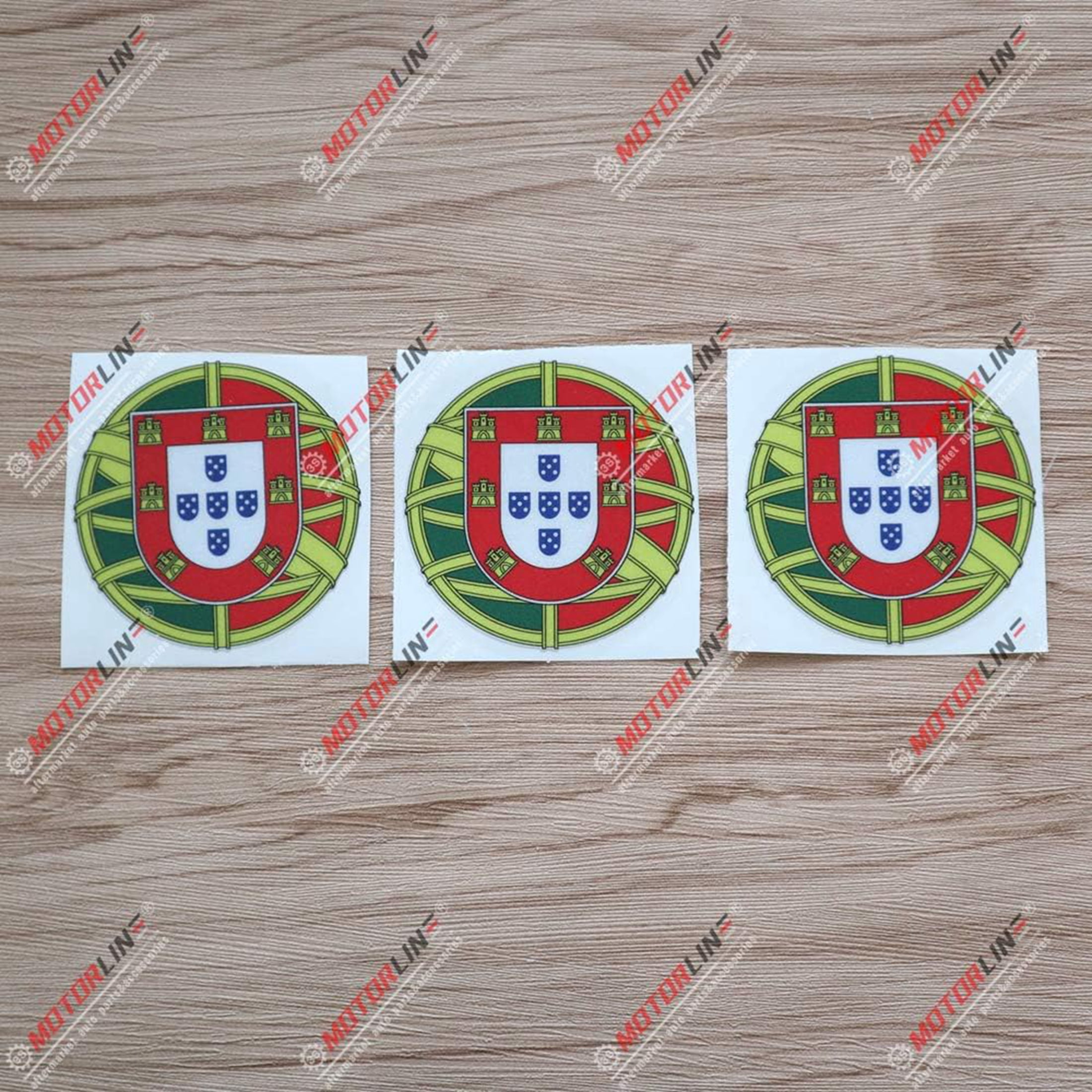 3X Glossy 3" Portugal Portuguese Flag Decal Sticker Roundel Car Vinyl ...