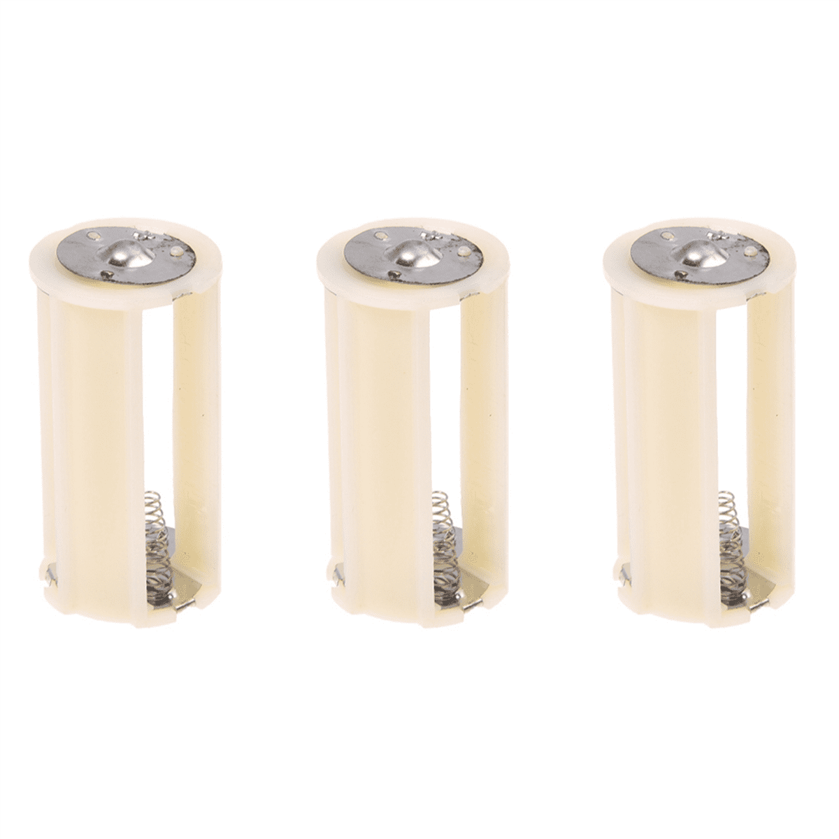3X Grey White Cylinder Battery Holder Adapter for 3x1.5V AA Batteries ...