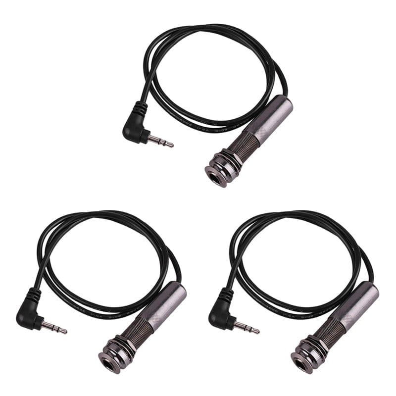 3X Guitar Cable Piezo Cable End Pin Jack Guitar Adapter Stereo ...