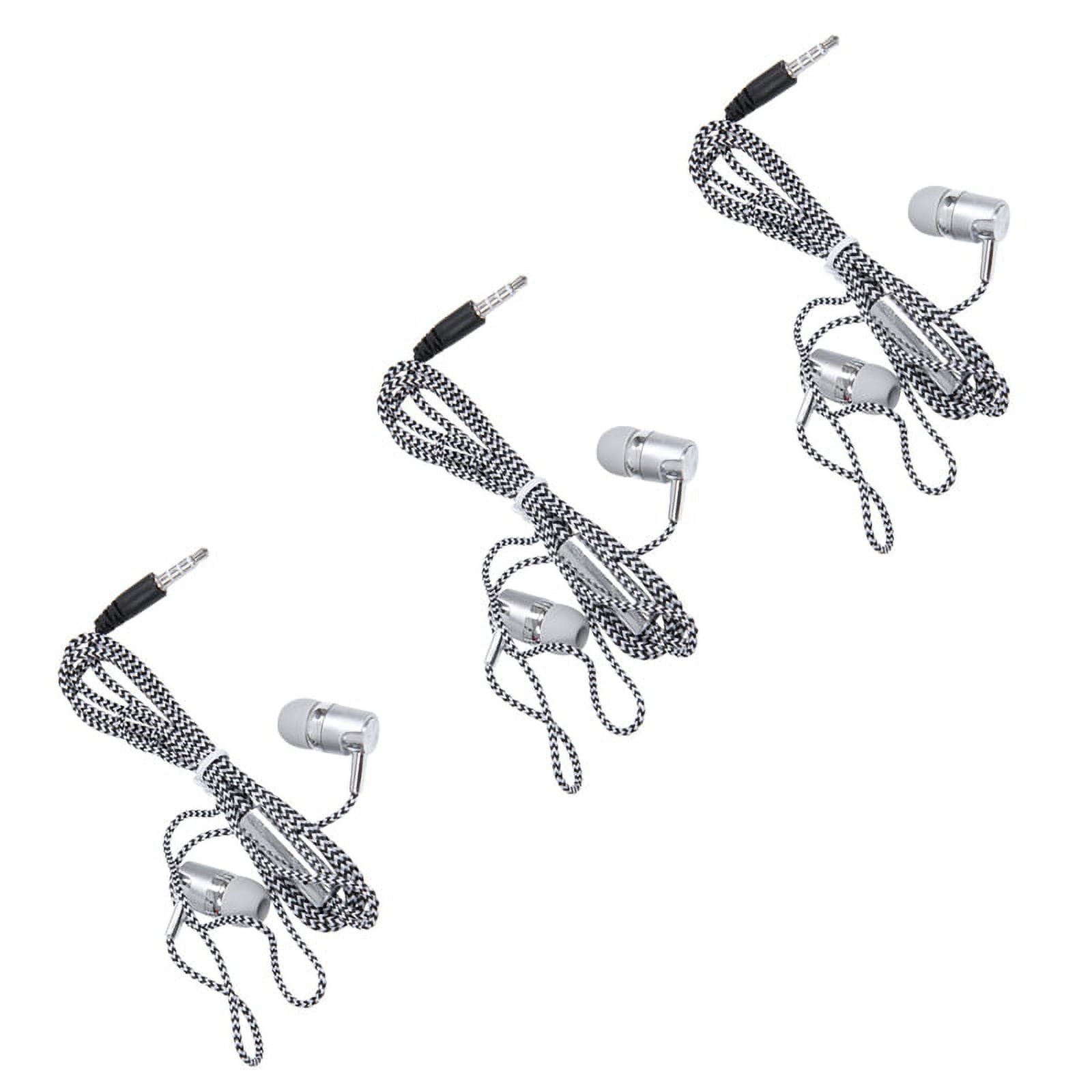 3X H-169 3.5mm MP3 MP4 Wiring Subwoofer Braided Cord, Headphones with ...